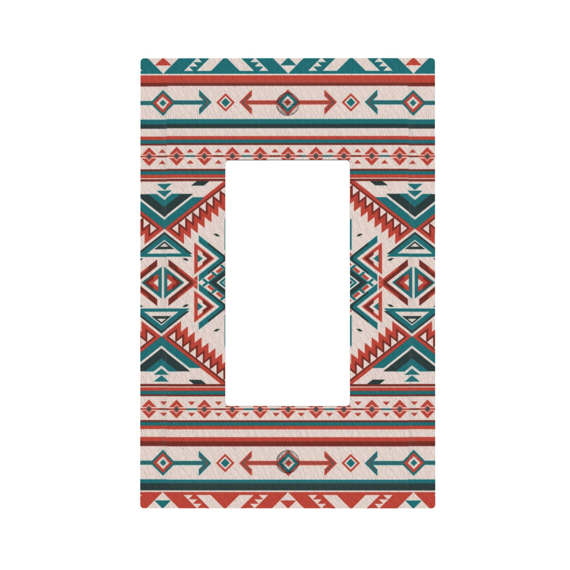 ZICANCN Outlet Covers Wall Plate, Geometric Native Aztec American Light ...