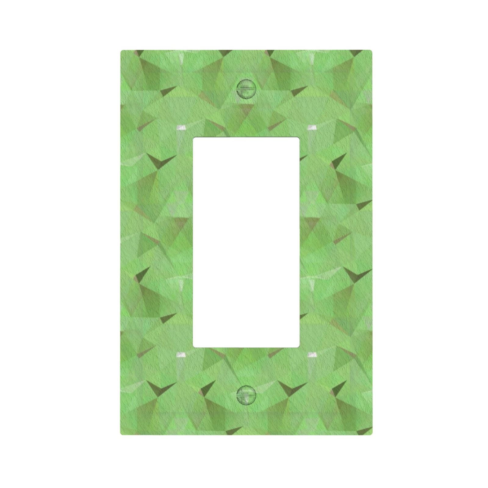 ZICANCN Outlet Covers Wall Plate, Green Abstract Triangles Light Switch ...