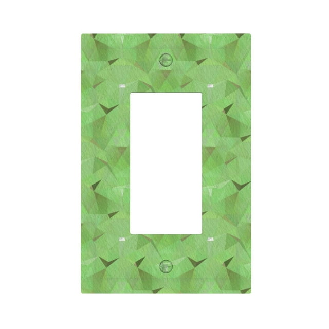 ZICANCN Outlet Covers Wall Plate, Green Abstract Triangles Light Switch ...