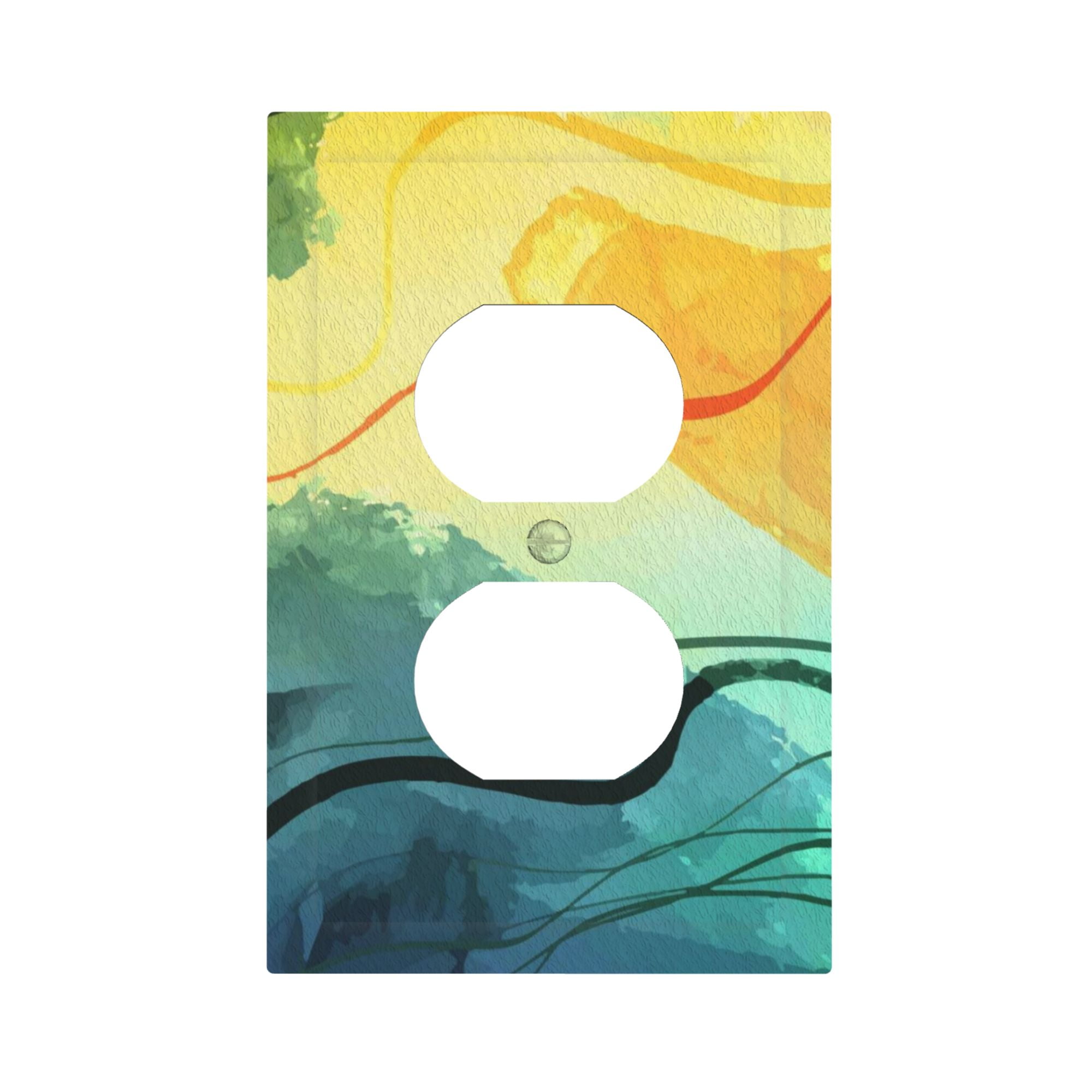 ZICANCN Outlet Covers Wall Plate, Hand Painted Abstract Watercolor ...