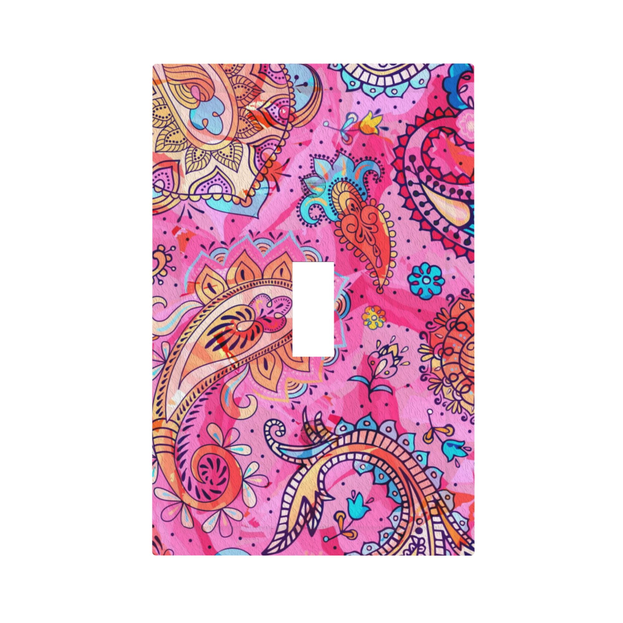 ZICANCN Outlet Covers Wall Plate, Indian Ethnic Paisley Floral Light ...