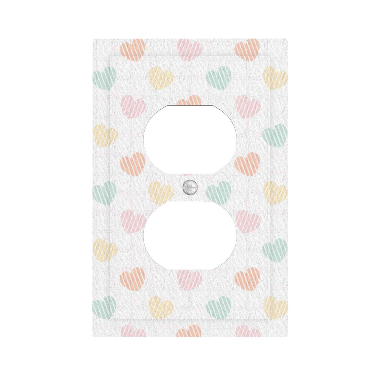 ZICANCN Outlet Covers Wall Plate, Lines Love Splicing Light Switch ...