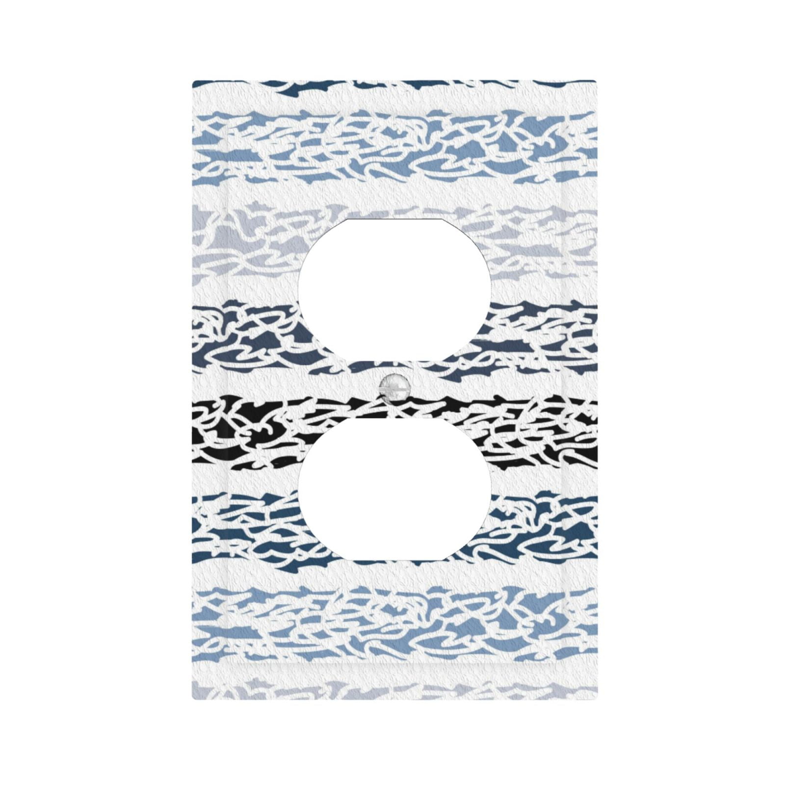ZICANCN Outlet Covers Wall Plate, Messy Lines Blurred Light Switch ...