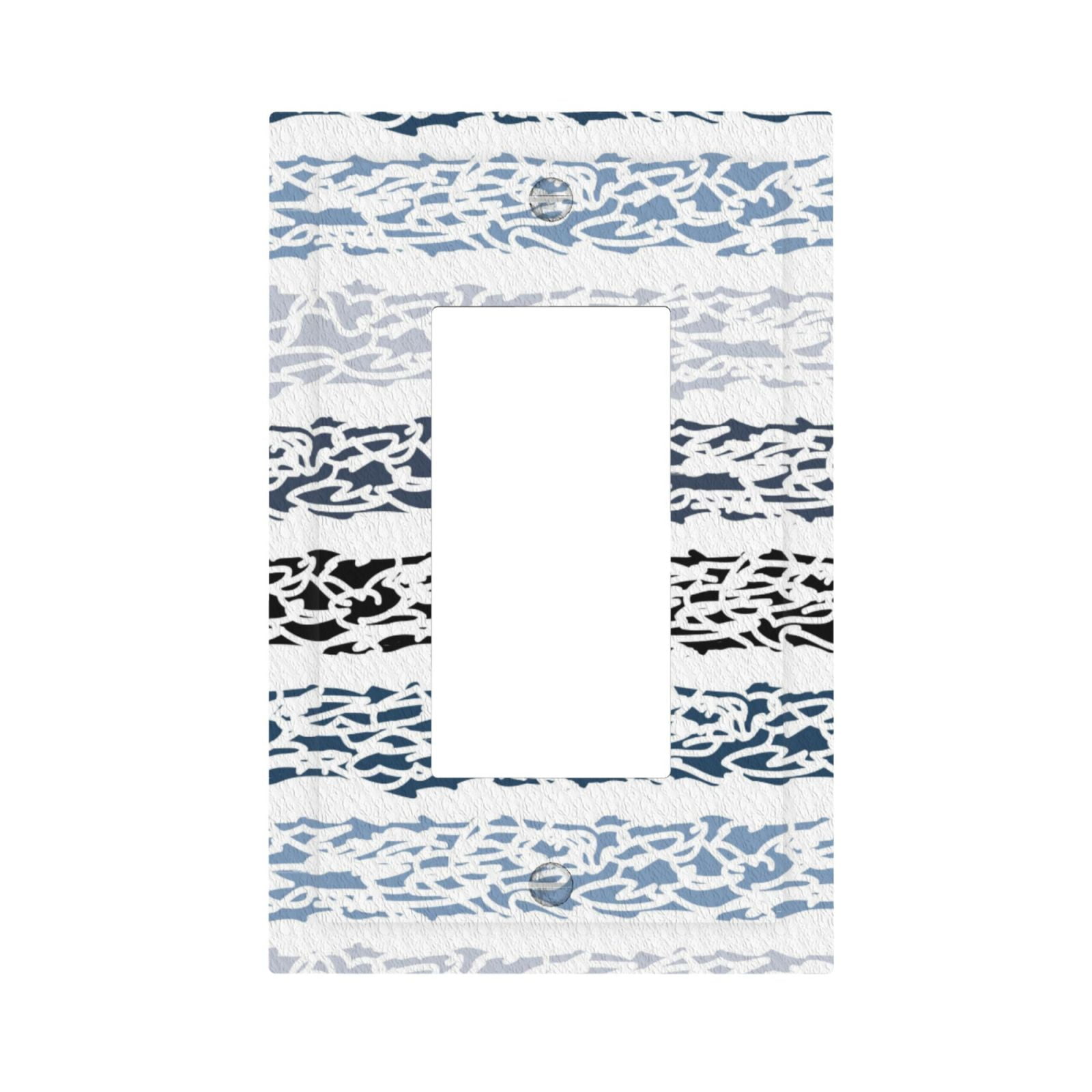 ZICANCN Outlet Covers Wall Plate, Messy Lines Blurred Light Switch ...