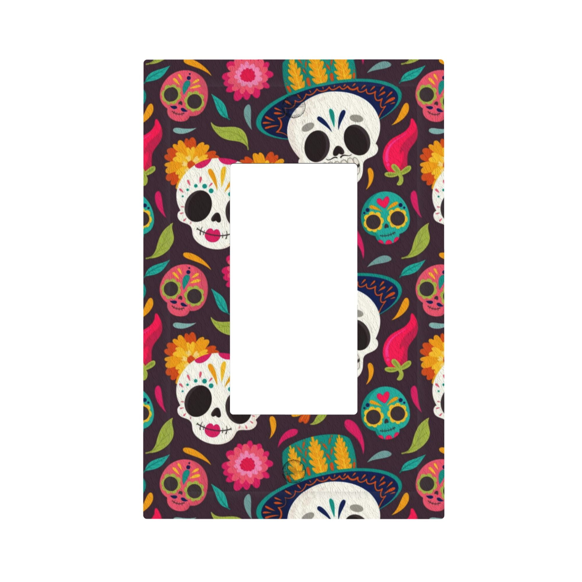 ZICANCN Outlet Covers Wall Plate, Mexican Skull Floral Gothic Light ...