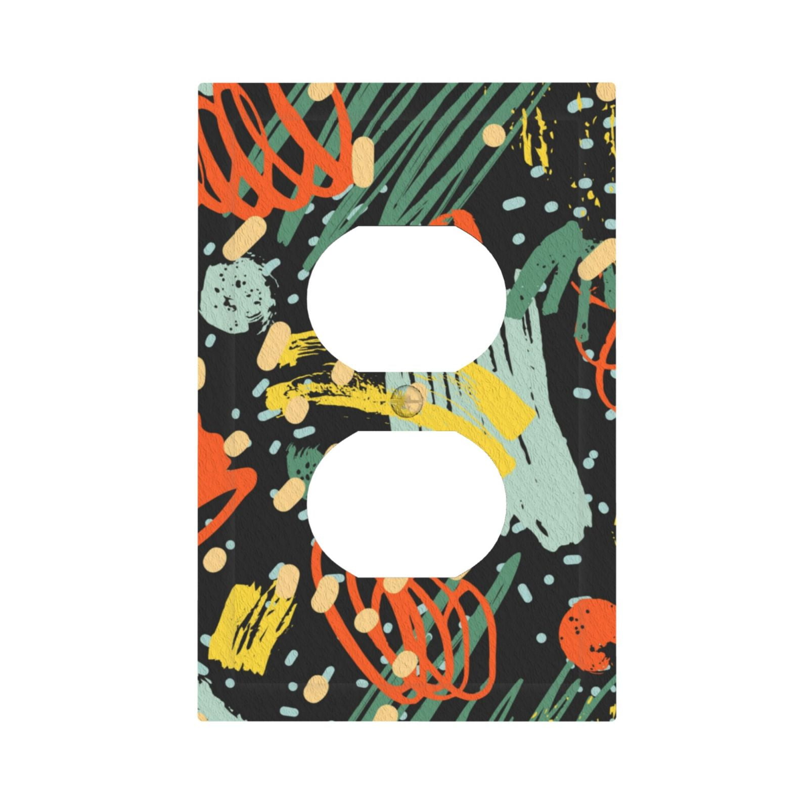 ZICANCN Outlet Covers Wall Plate, Multicolor Splash Ink Graffiti Light ...