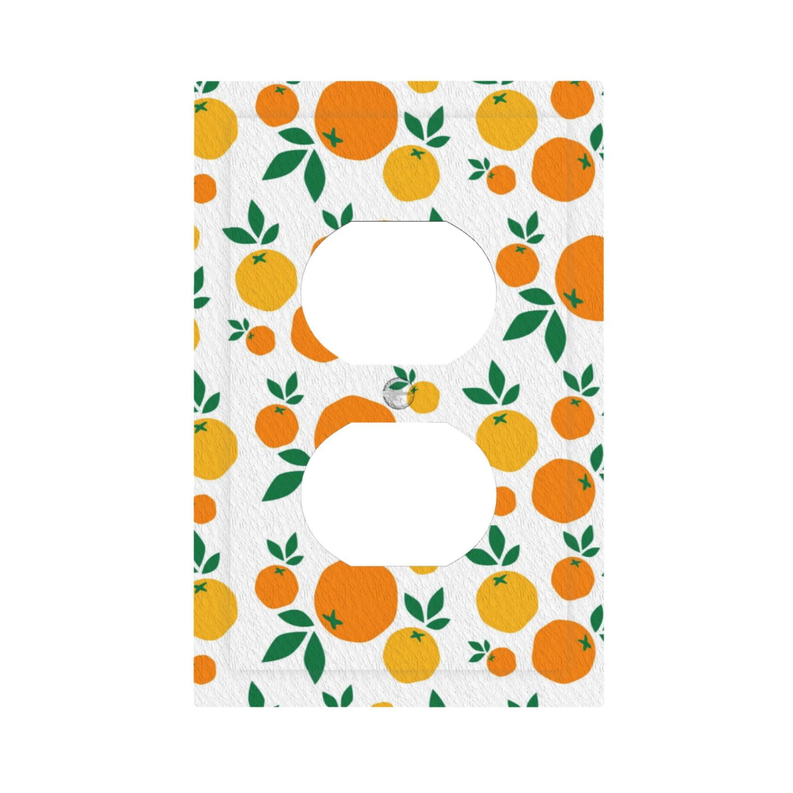 ZICANCN Outlet Covers Wall Plate, Orange Lemon Vintage Floral Light ...