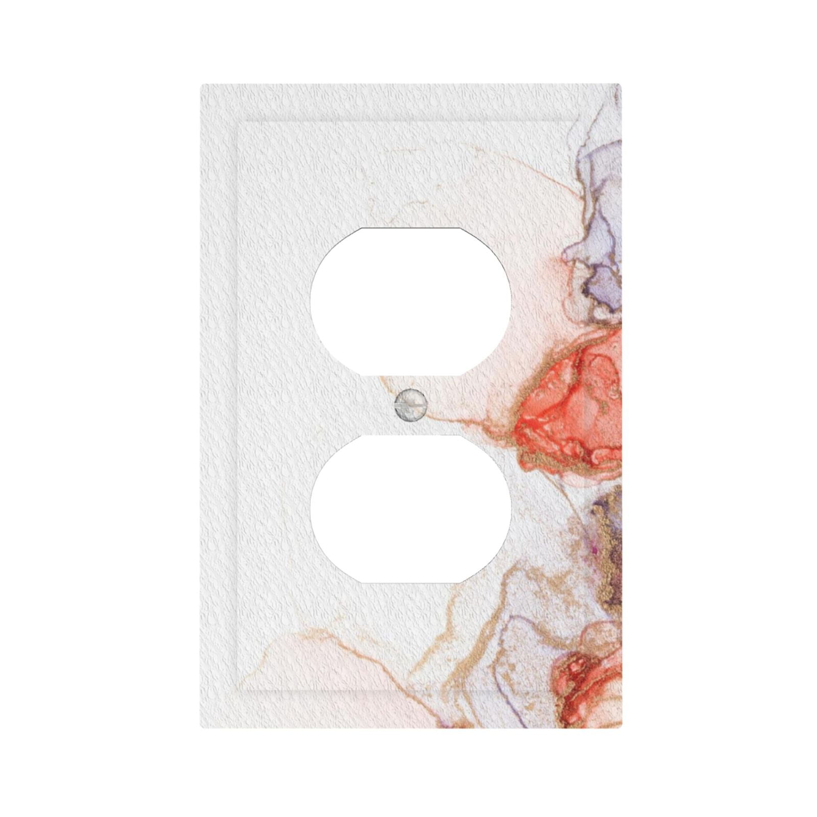 ZICANCN Outlet Covers Wall Plate, Orange Marble Ink Abstract Art Light ...