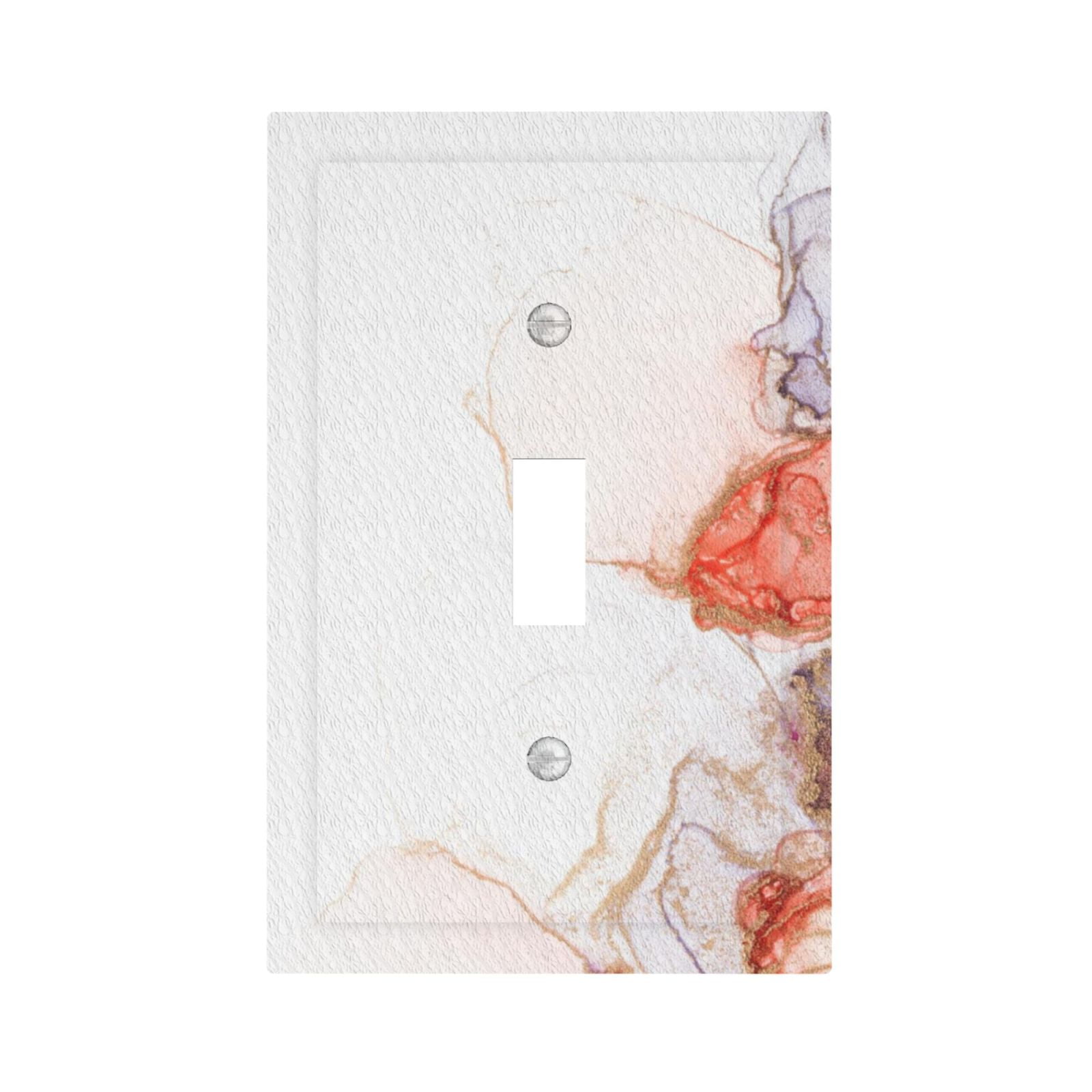 ZICANCN Outlet Covers Wall Plate, Orange Marble Ink Abstract Art Light ...