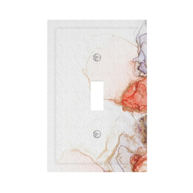 ZICANCN Outlet Covers Wall Plate, Orange Marble Ink Abstract Art Light ...