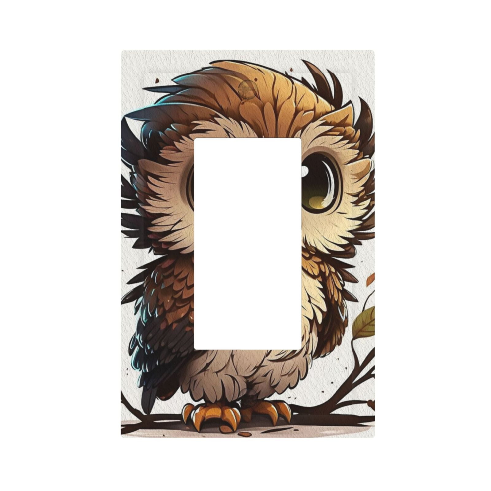 ZICANCN Outlet Covers Wall Plate, Owl Bird Tree Light Switch Cover ...