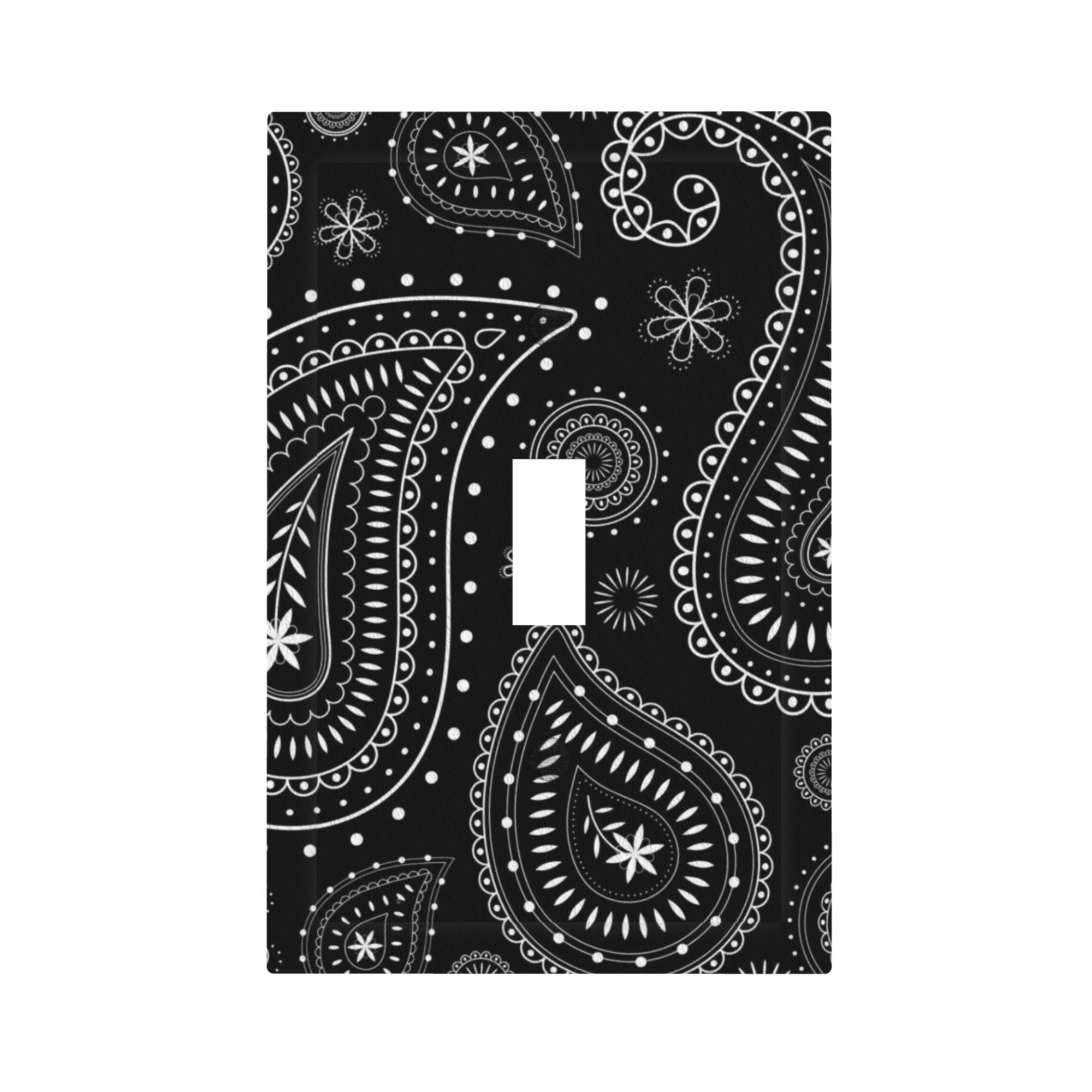 ZICANCN Outlet Covers Wall Plate, Paisley Black Abstract Aesthetic ...