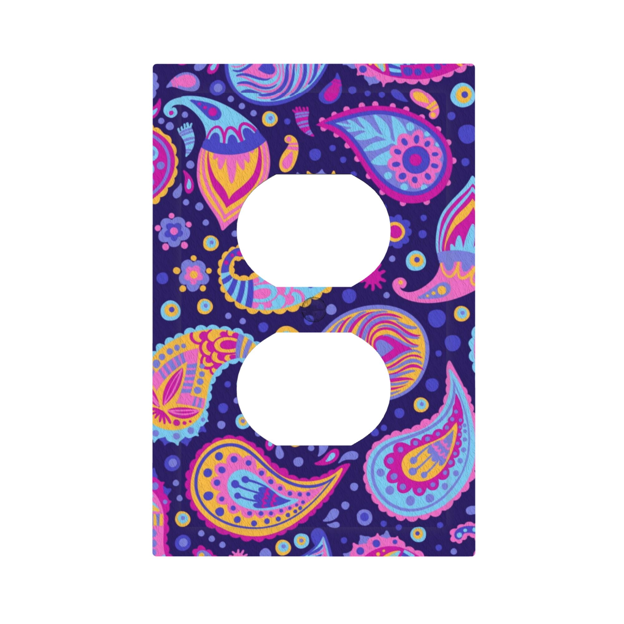 ZICANCN Outlet Covers Wall Plate, Paisley Texture Minimal Decor Light ...