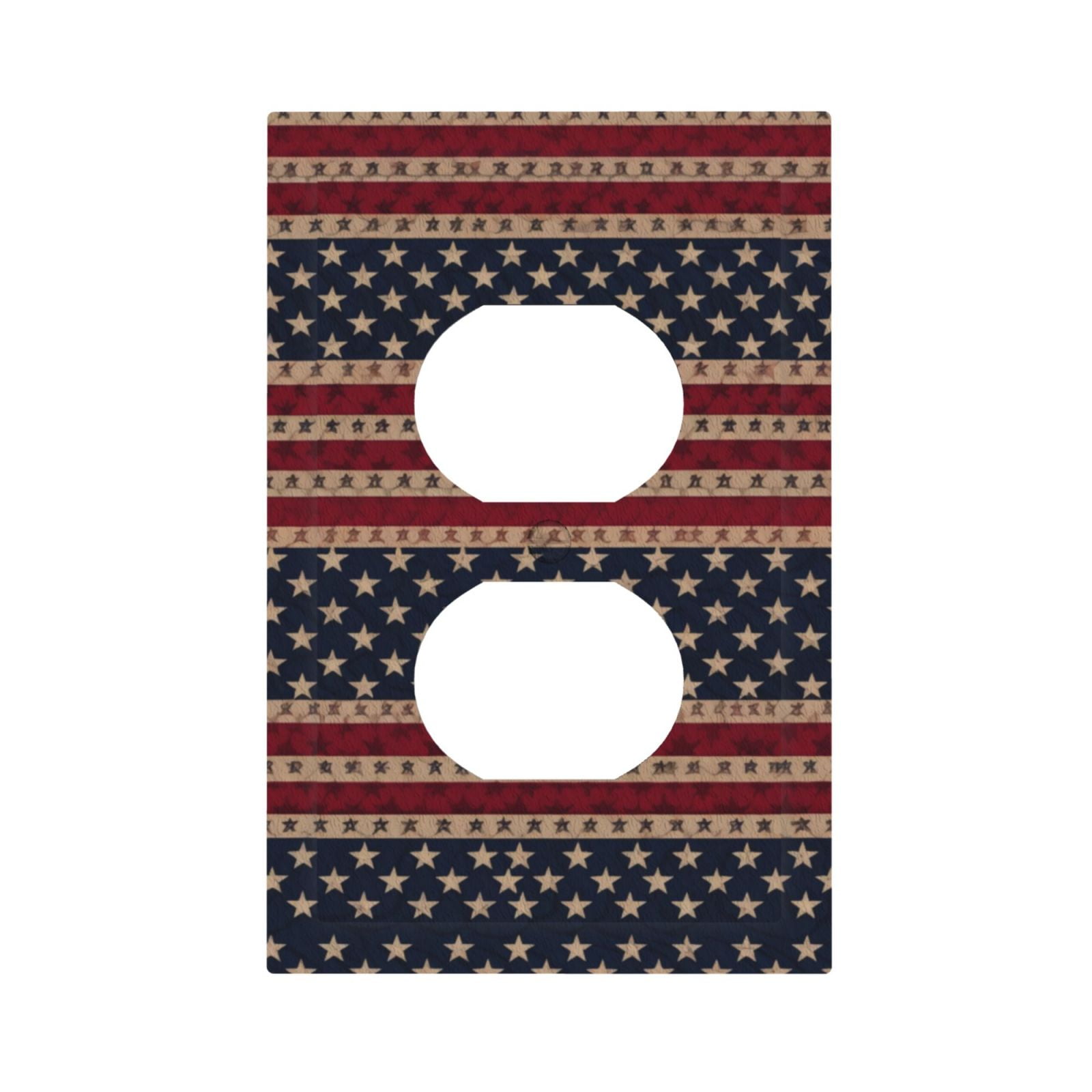 ZICANCN Outlet Covers Wall Plate, Patriotic American Stars Flag Light ...