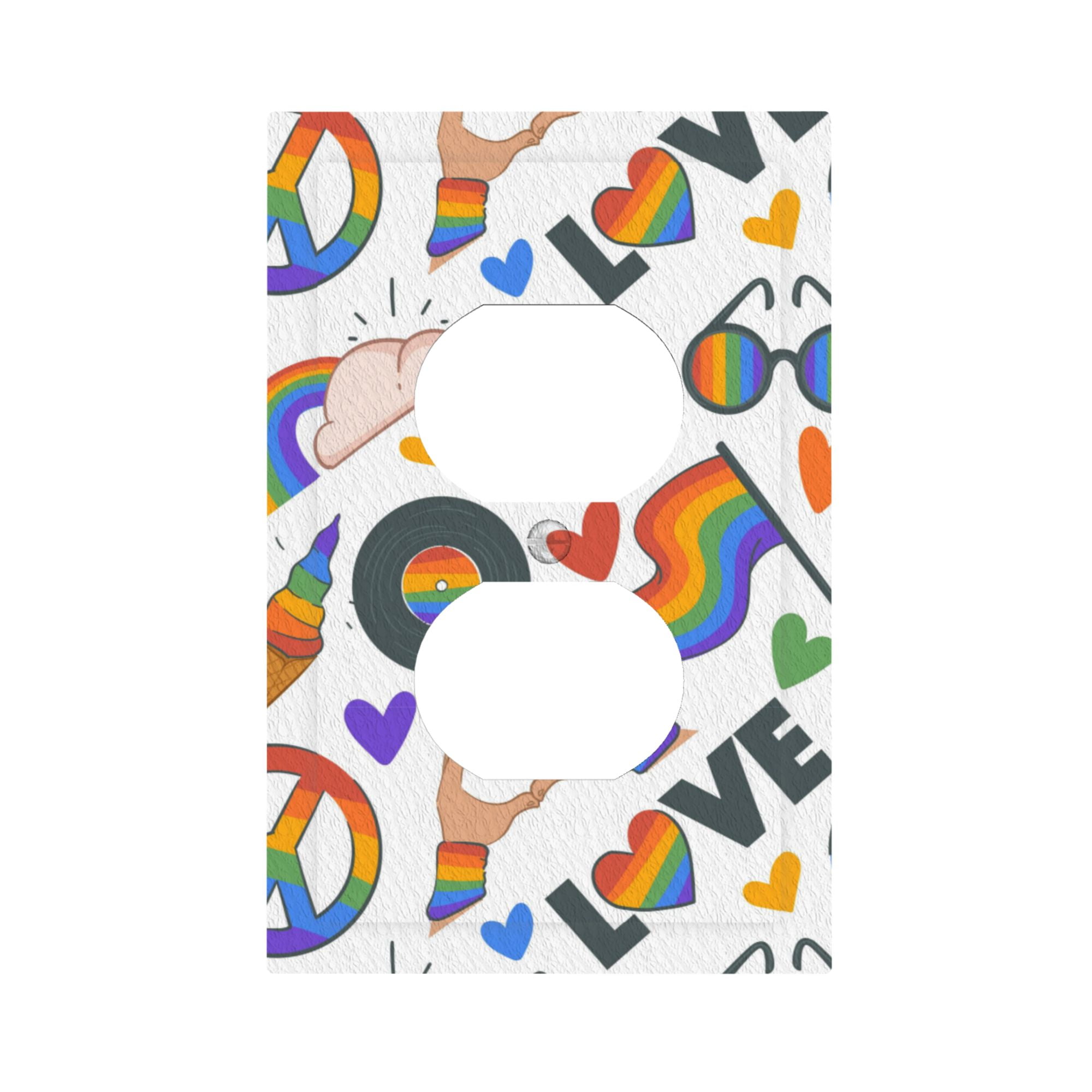 ZICANCN Outlet Covers Wall Plate, Peaceful Love LGBT Star Light Switch ...