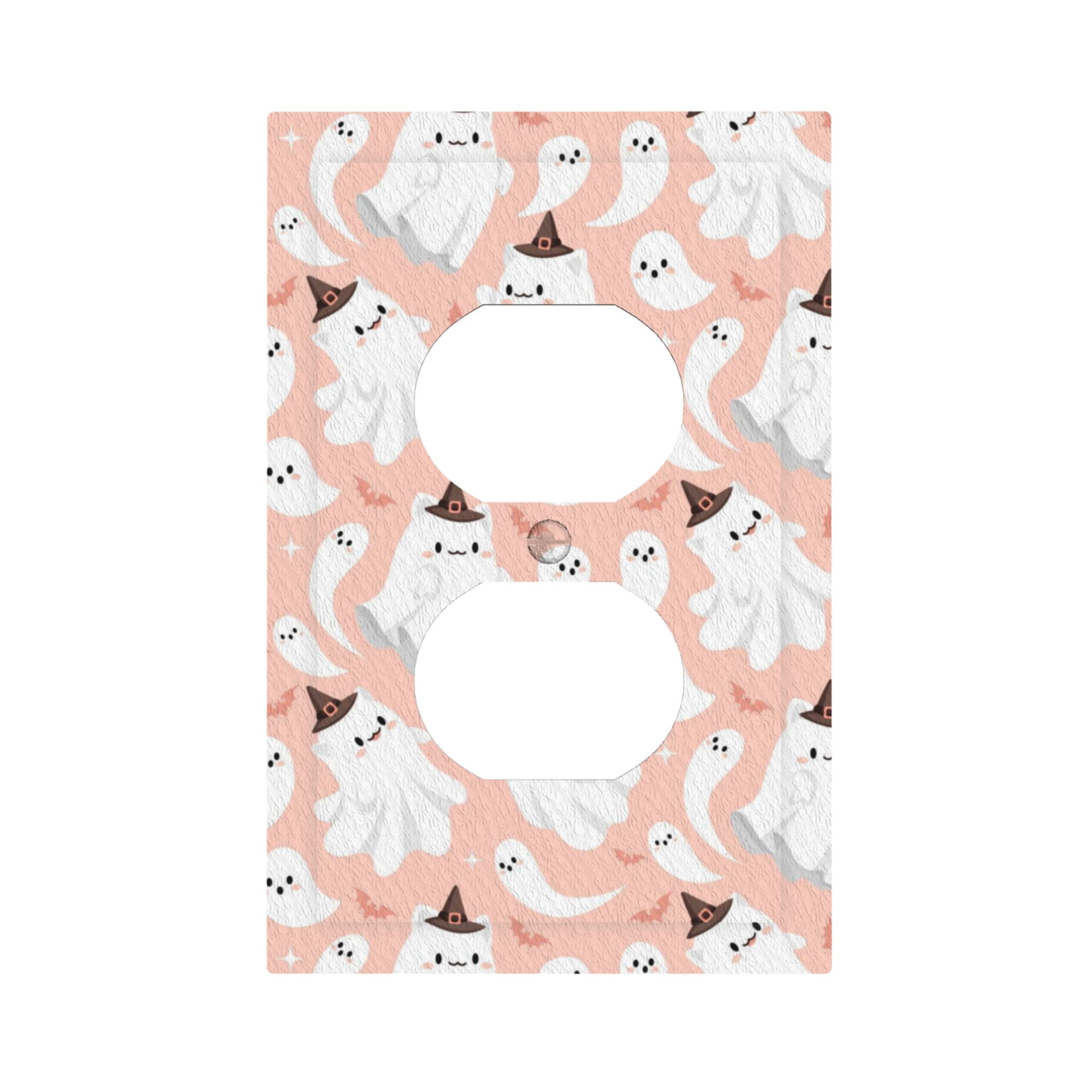 ZICANCN Outlet Covers Wall Plate, Pink Phantom Halloween Ghost Light ...
