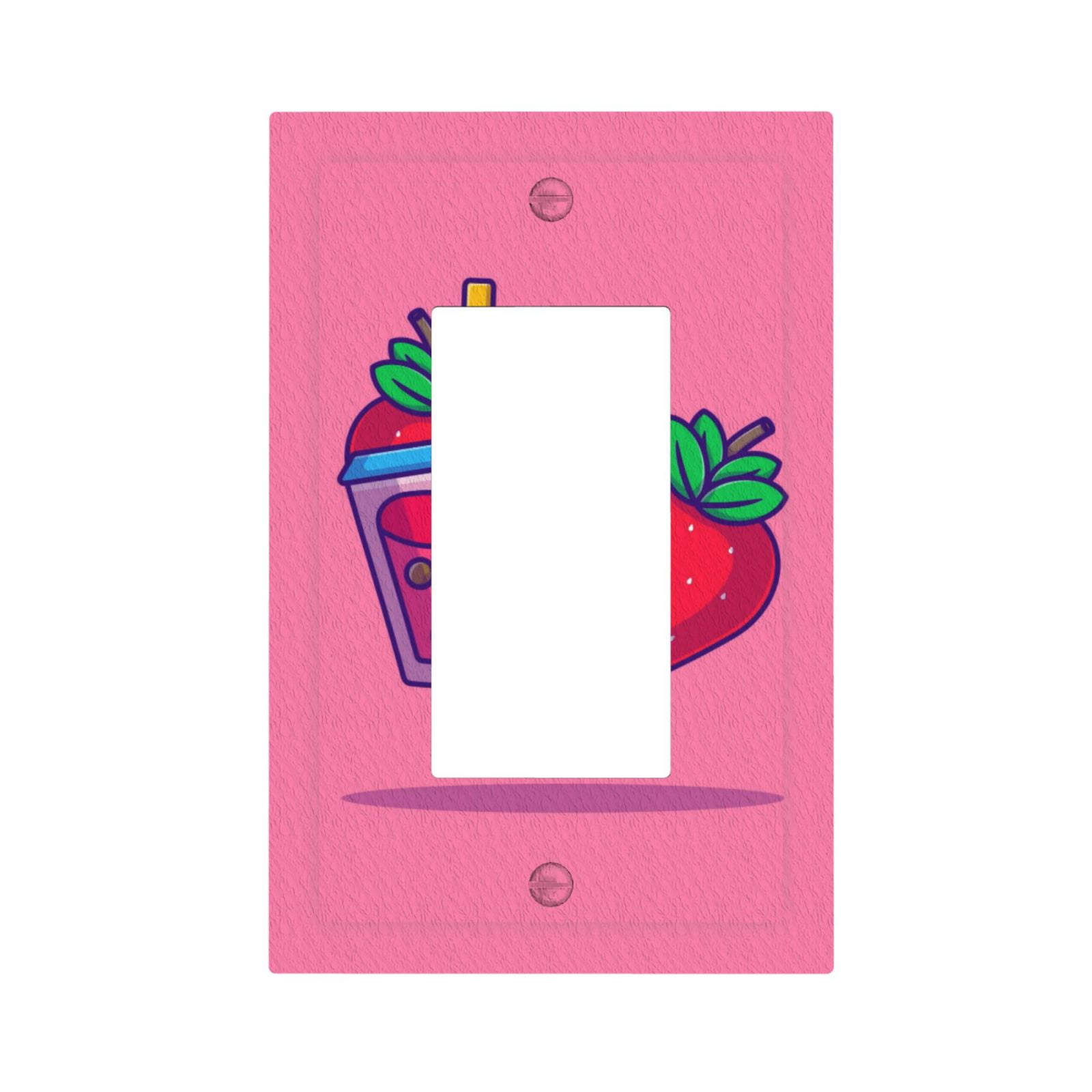 ZICANCN Outlet Covers Wall Plate, Pink Strawberry Drink Chocolate ...