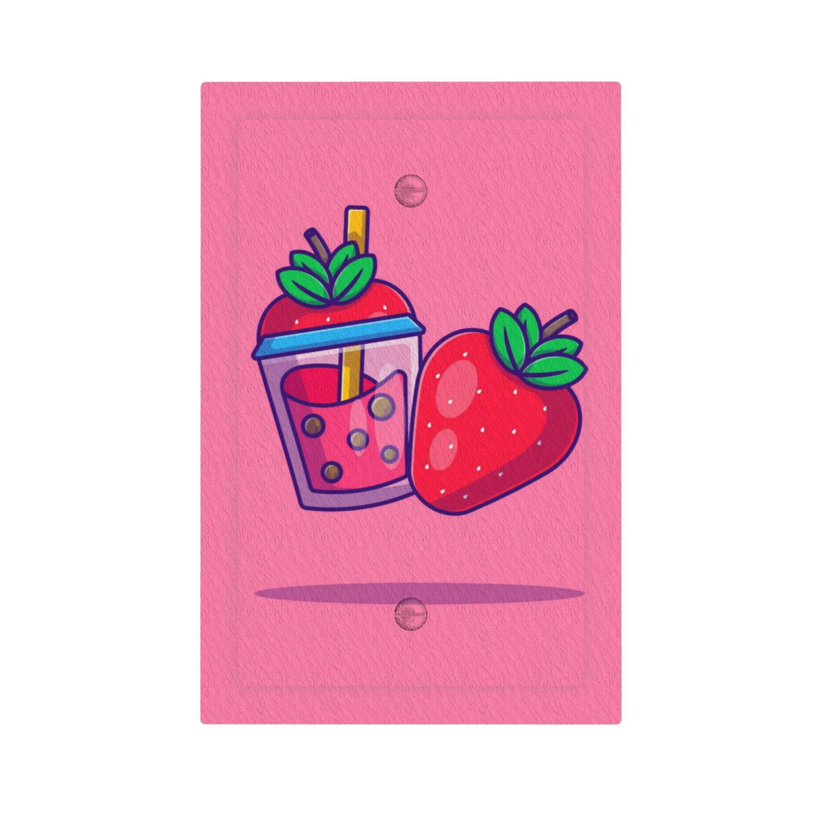 ZICANCN Outlet Covers Wall Plate, Pink Strawberry Drink Chocolate ...