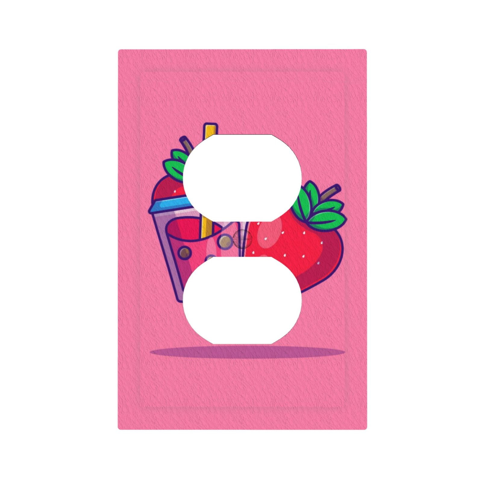 ZICANCN Outlet Covers Wall Plate, Pink Strawberry Drink Chocolate ...