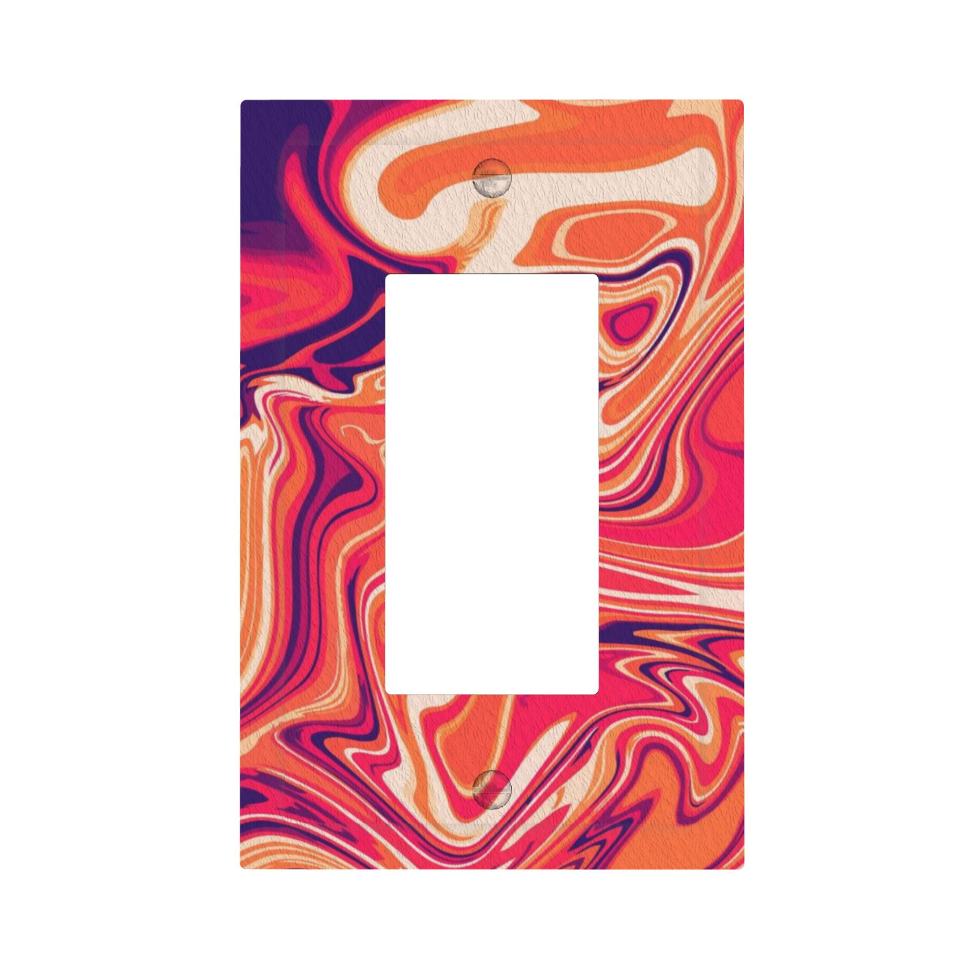 ZICANCN Outlet Covers Wall Plate, Pink Swirl Abstract Art Light Switch ...