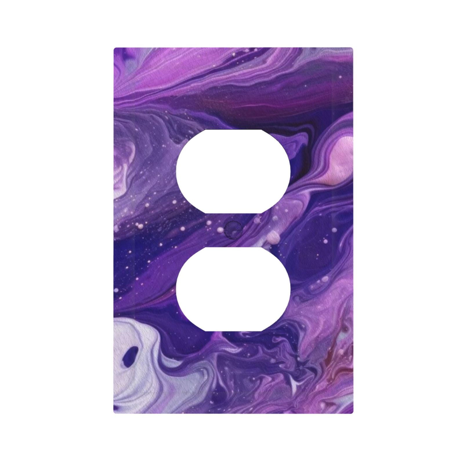 ZICANCN Outlet Covers Wall Plate, Purple Aperture Coloring Light Switch ...
