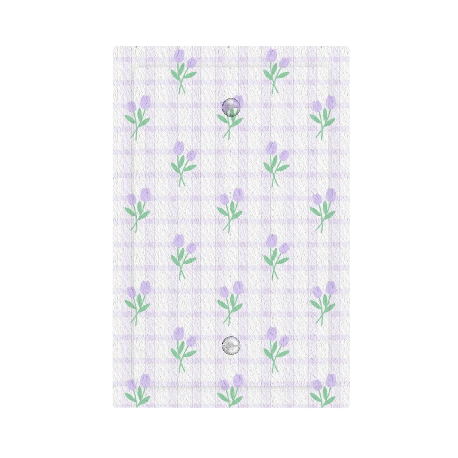 ZICANCN Outlet Covers Wall Plate, Purple Elegant Tulip Light Switch ...