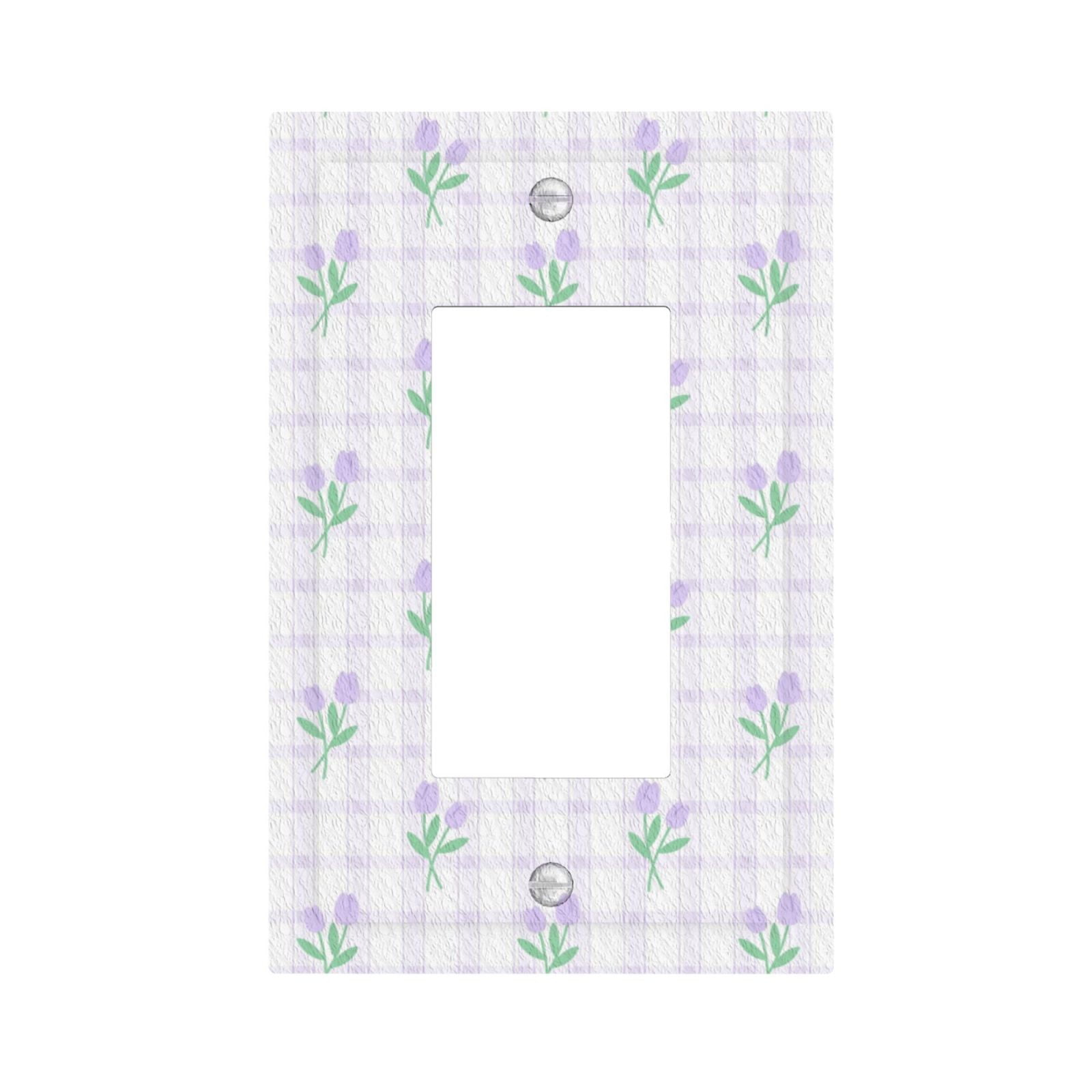 ZICANCN Outlet Covers Wall Plate, Purple Elegant Tulip Light Switch ...