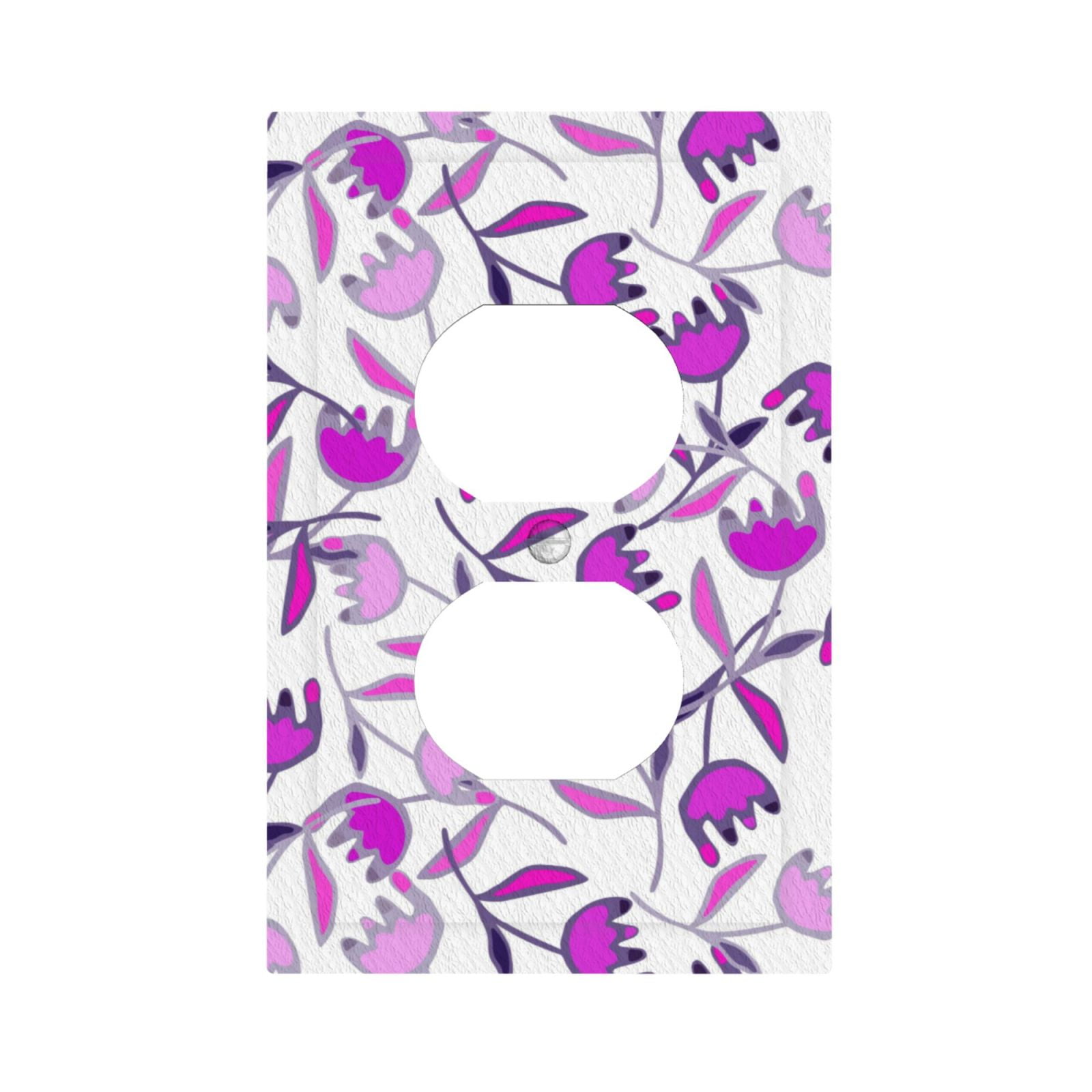 ZICANCN Outlet Covers Wall Plate, Purple Flower Light Switch Cover ...