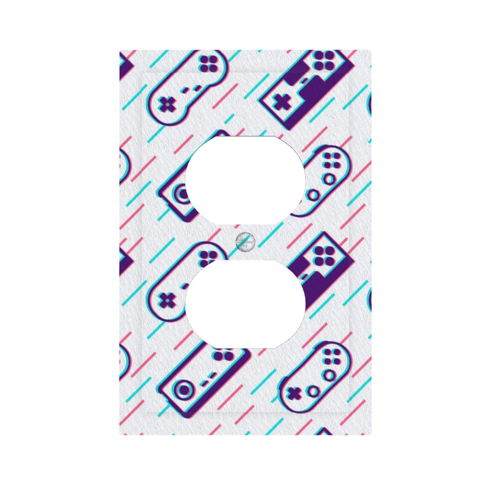 ZICANCN Outlet Covers Wall Plate, Purple Gaming Console Light Switch ...