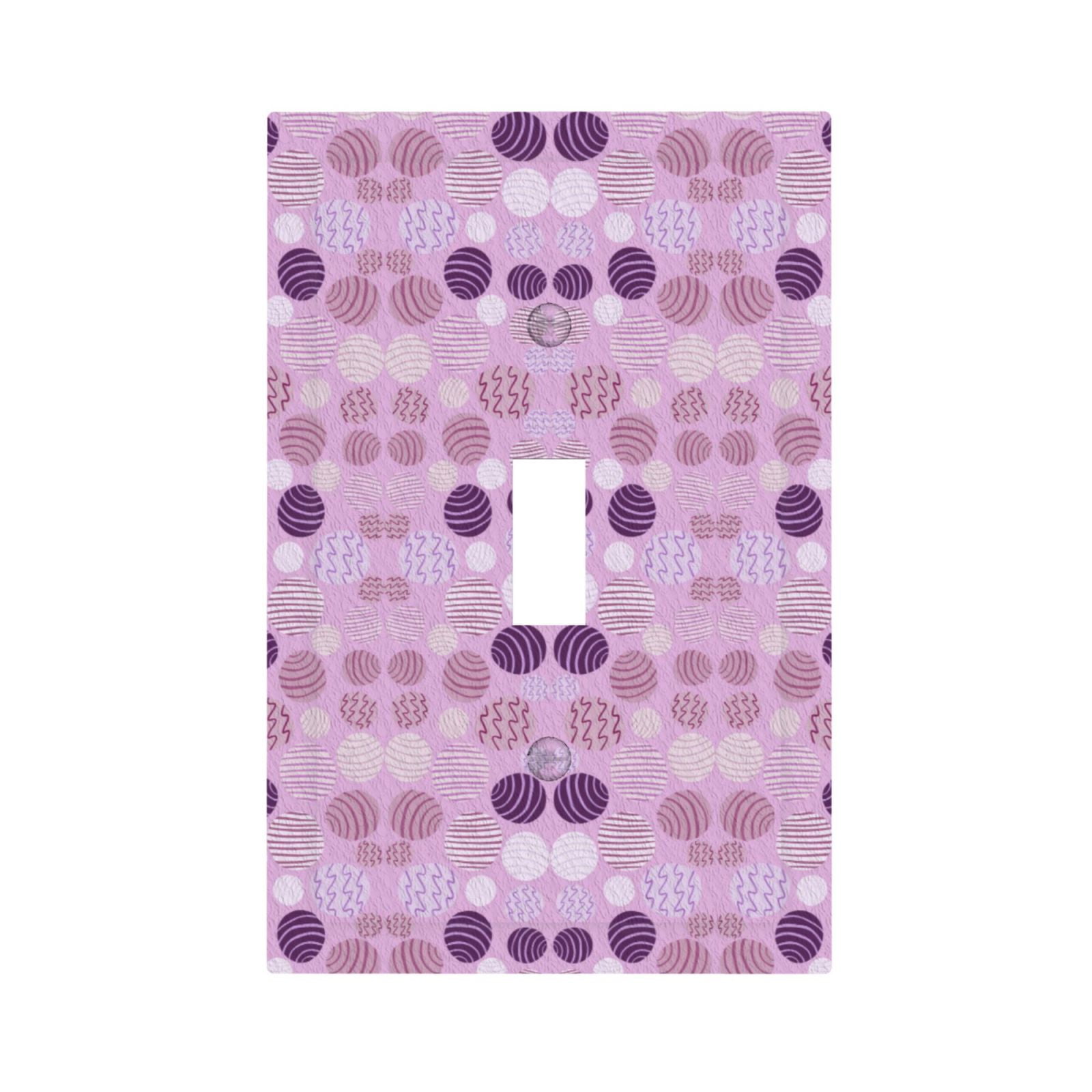 ZICANCN Outlet Covers Wall Plate, Purple Line Flower Light Switch Cover ...