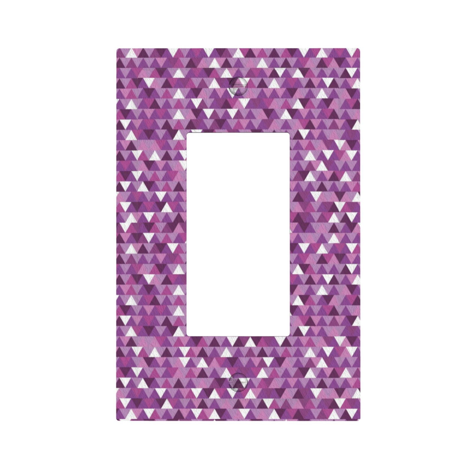 ZICANCN Outlet Covers Wall Plate, Purple Triangle Background Light ...