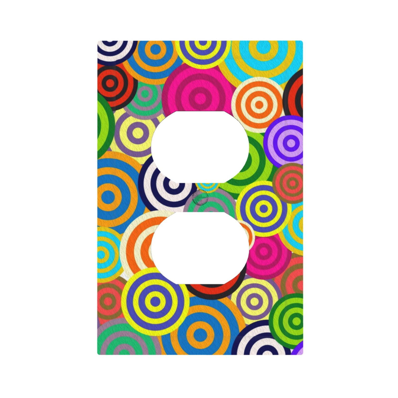 ZICANCN Outlet Covers Wall Plate, Rainbow Circles Background Light ...
