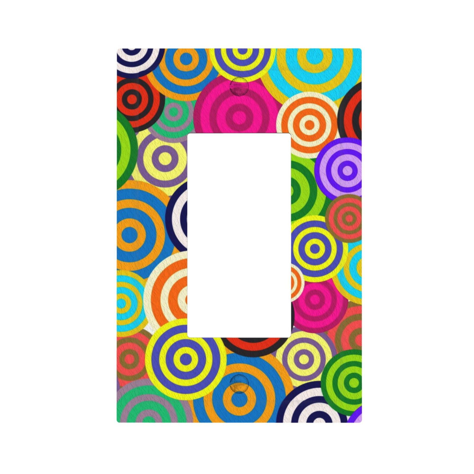 ZICANCN Outlet Covers Wall Plate, Rainbow Circles Background Light ...