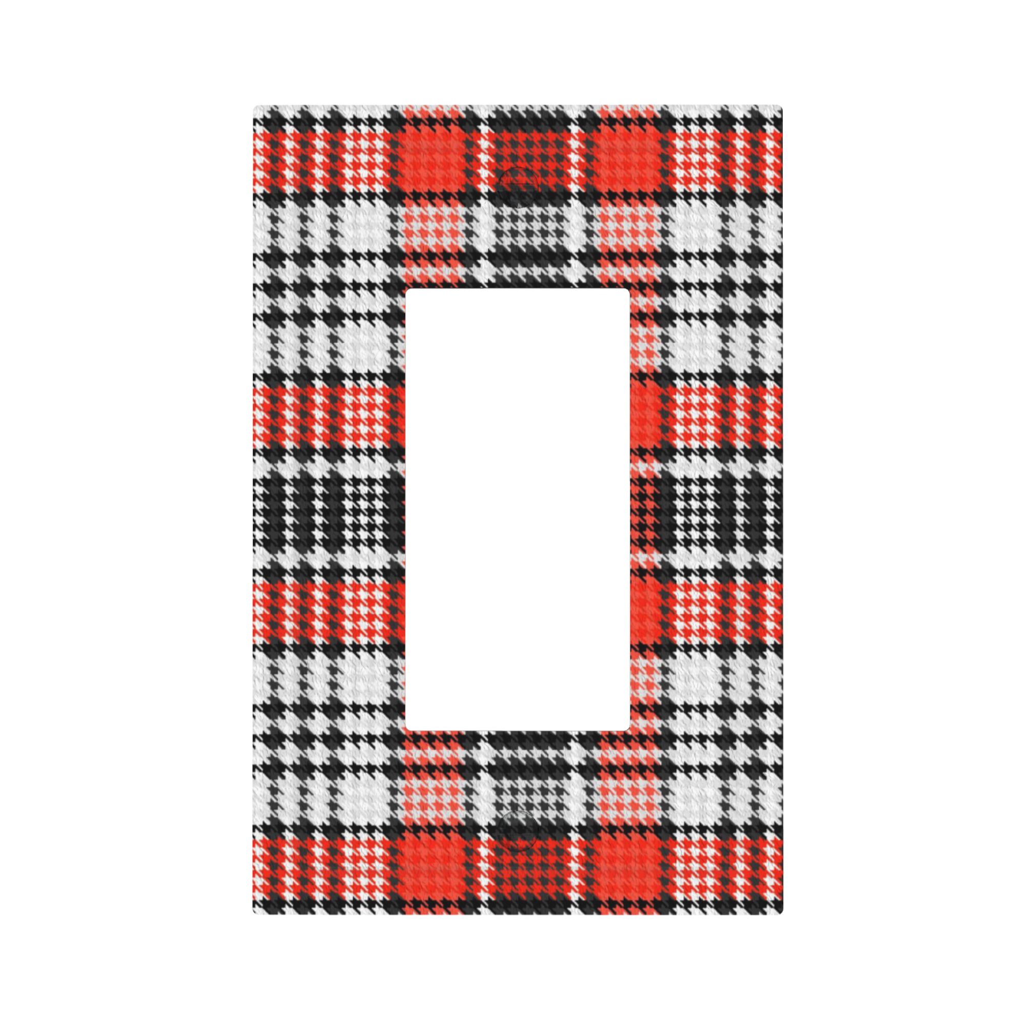 ZICANCN Outlet Covers Wall Plate, Red Black Modren Stripe Plaid Light ...