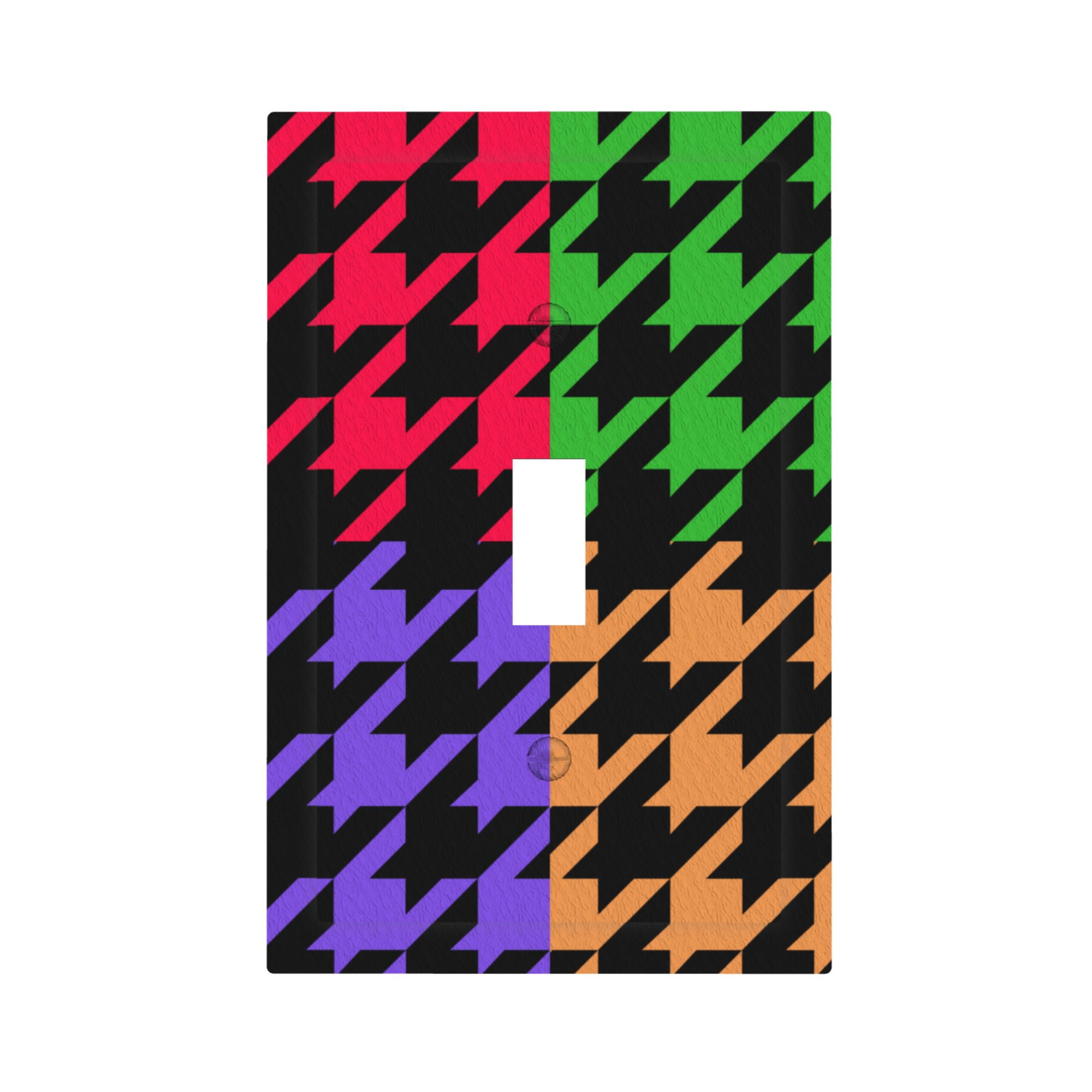 ZICANCN Outlet Covers Wall Plate, Retro Checkered Scottish Houndstooth ...