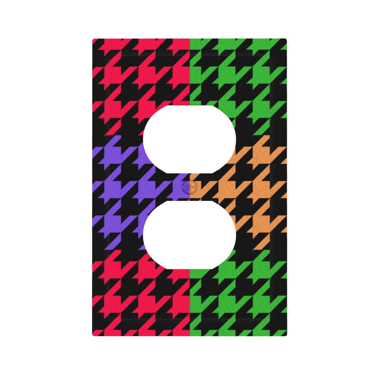 ZICANCN Outlet Covers Wall Plate, Retro Checkered Scottish Houndstooth ...