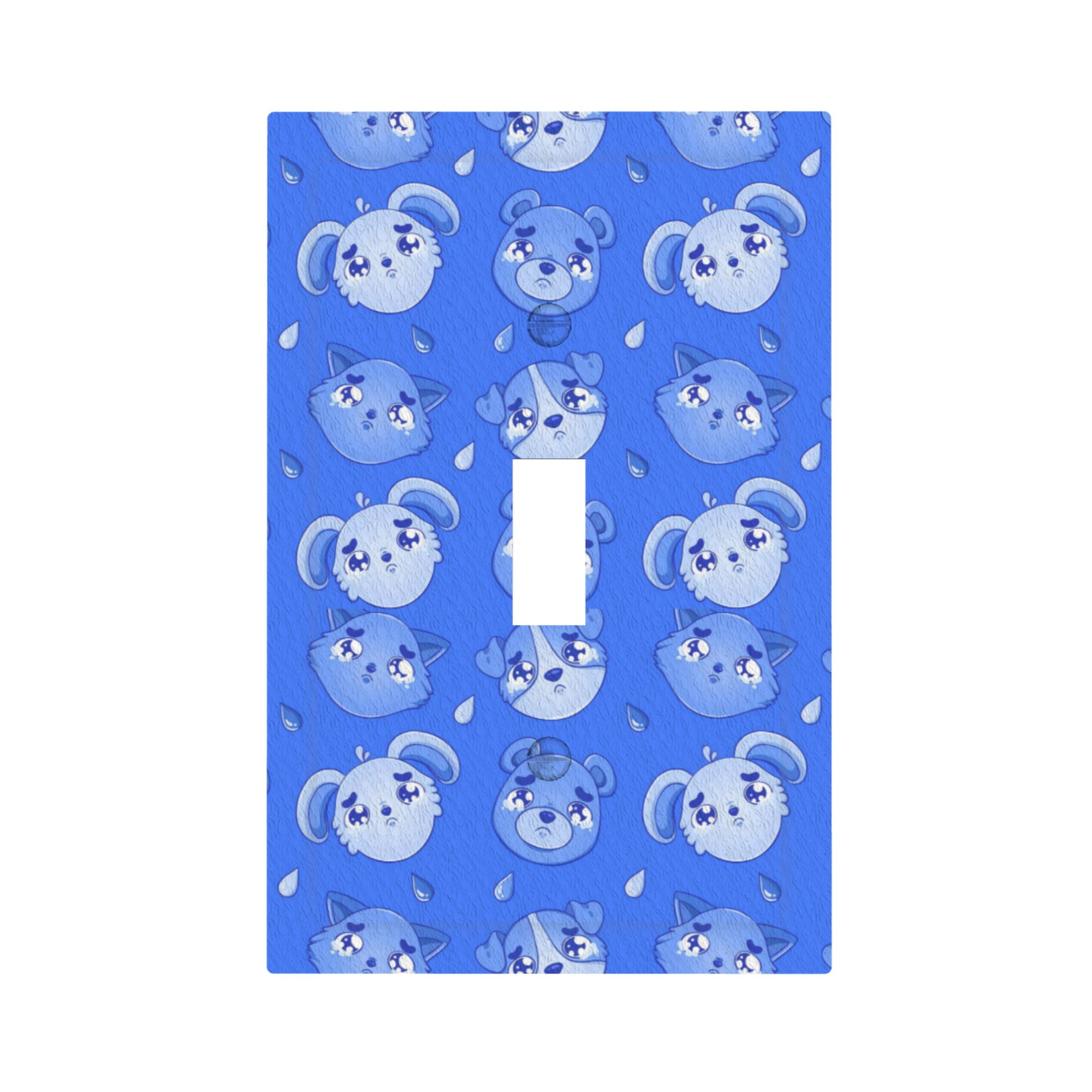 ZICANCN Outlet Covers Wall Plate, Sad Blue Cartoon Pet Light Switch ...
