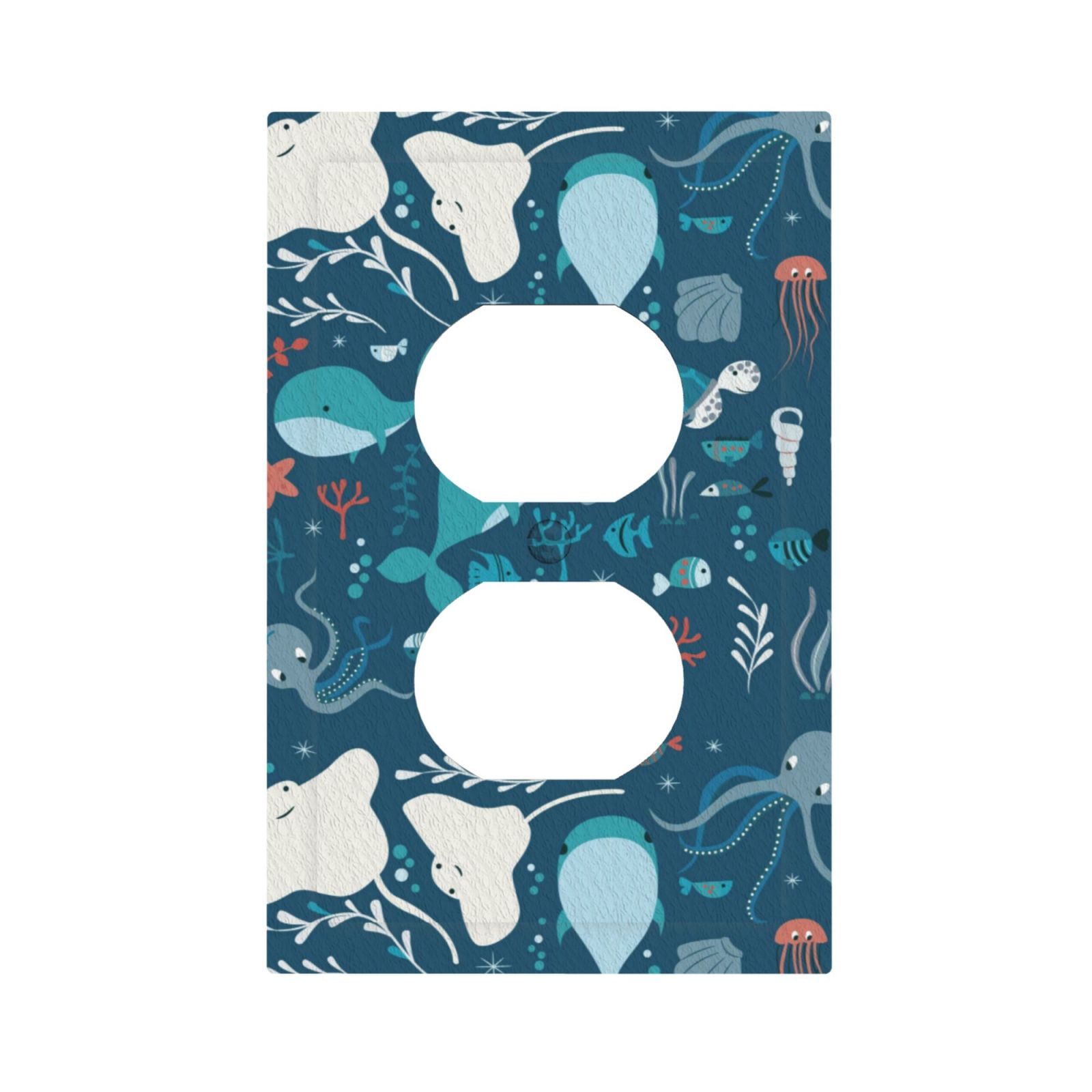 ZICANCN Outlet Covers Wall Plate, Sealife Fish Whale Light Switch Cover ...