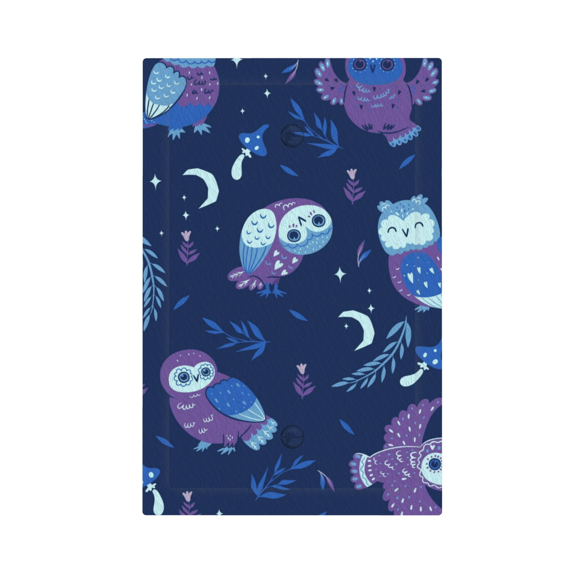 ZICANCN Outlet Covers Wall Plate, Seamless Owls Night Bird Light Switch ...