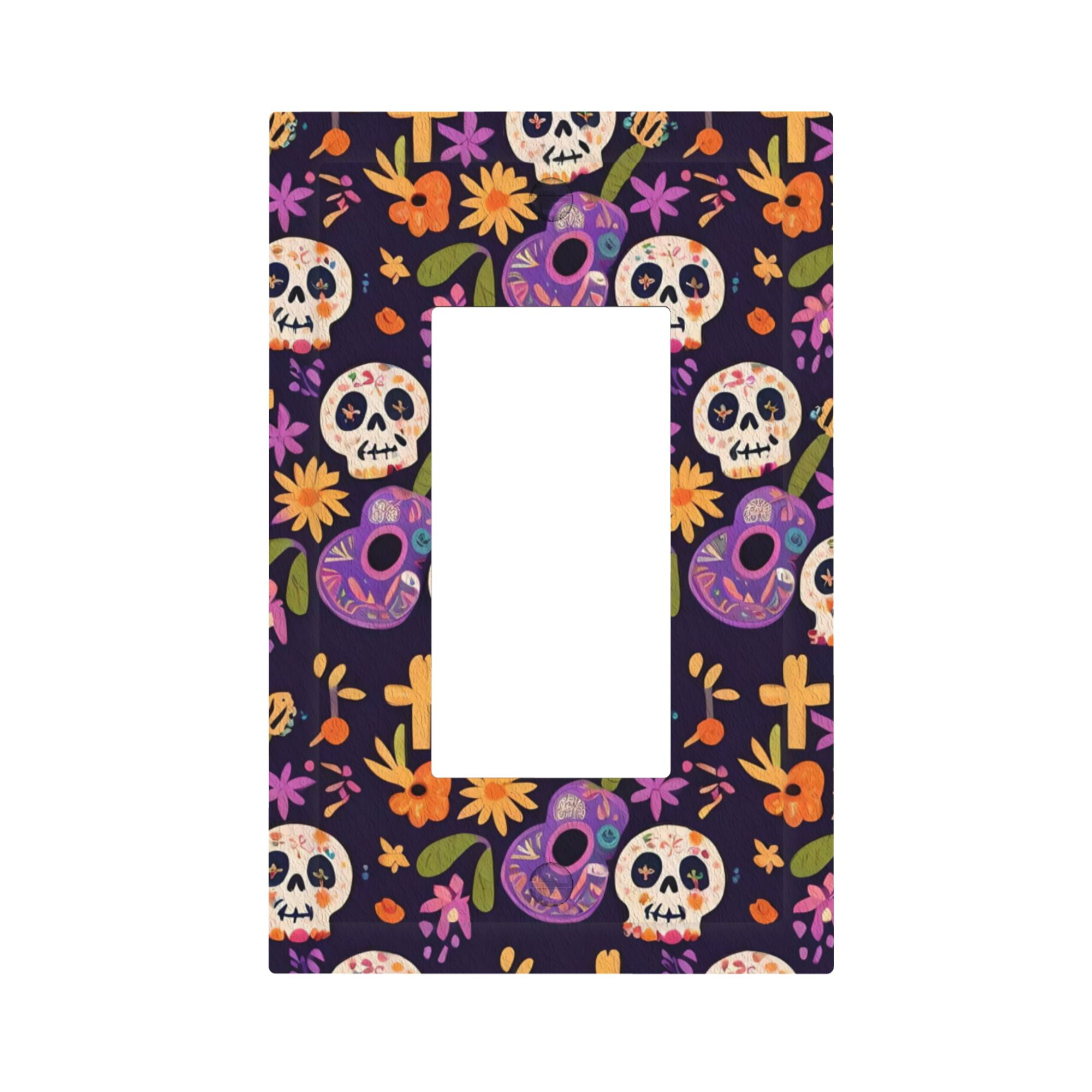 ZICANCN Outlet Covers Wall Plate, Skeleton Guitar Death Devil Light ...