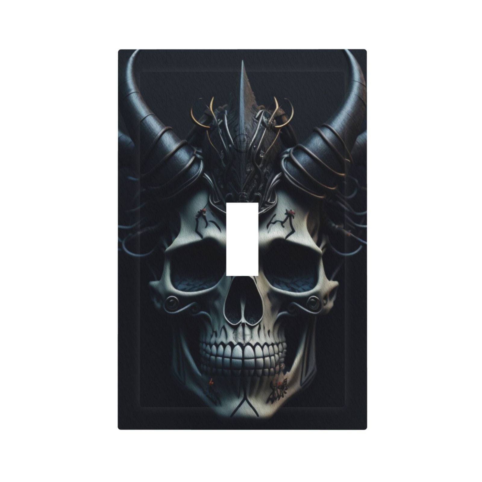 ZICANCN Outlet Covers Wall Plate, Skull Feathers Death Light Switch ...