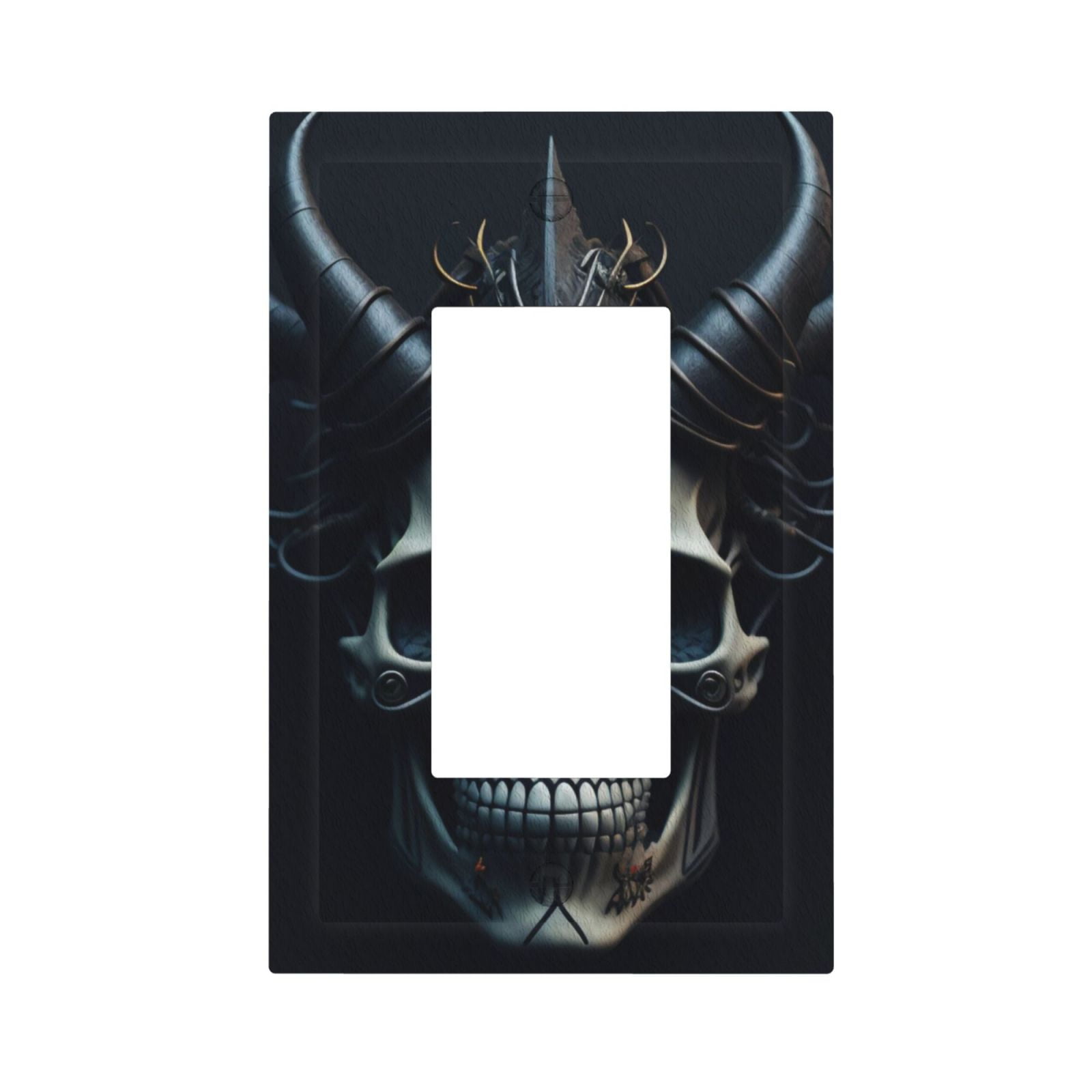 ZICANCN Outlet Covers Wall Plate, Skull Feathers Death Light Switch ...