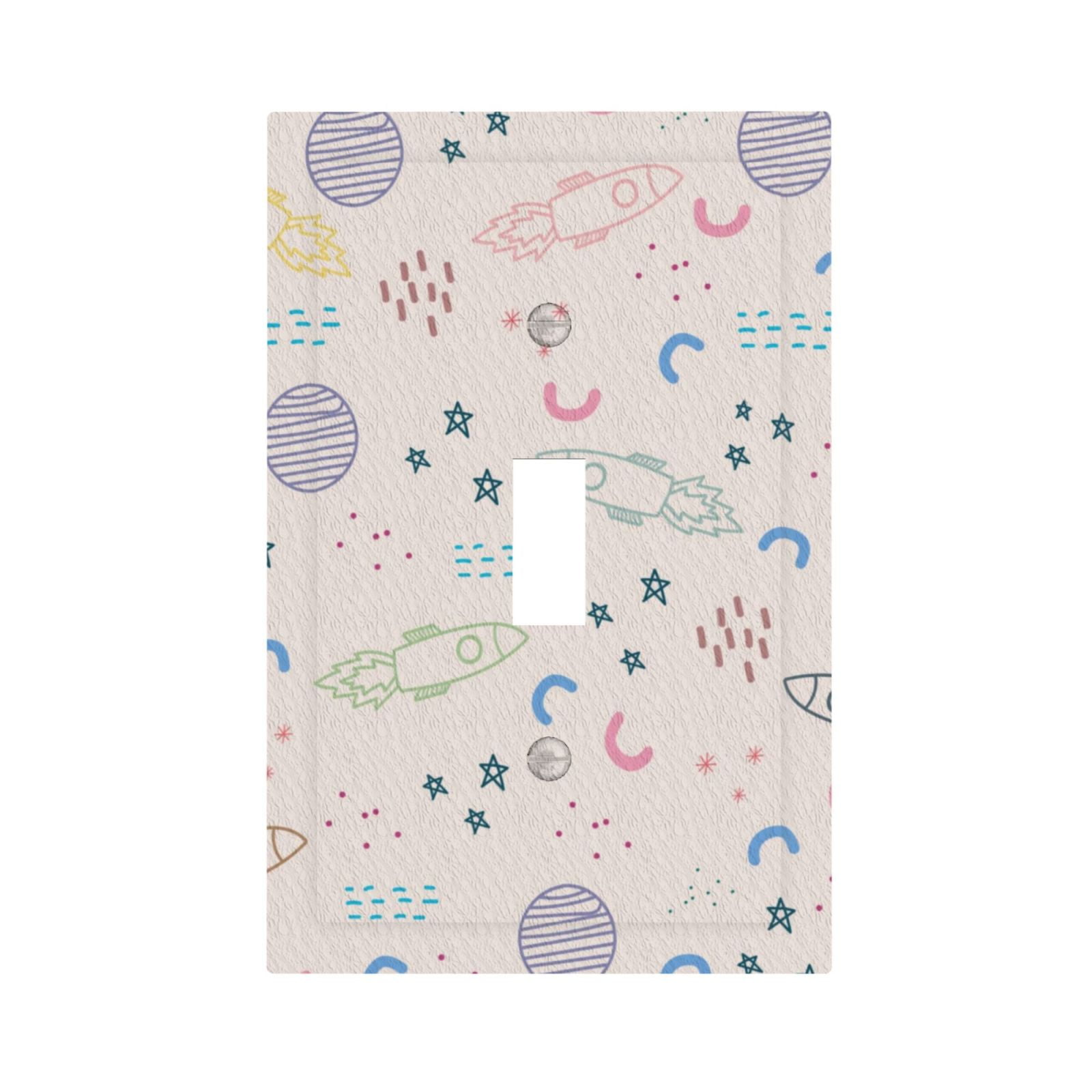ZICANCN Outlet Covers Wall Plate, Spaceships Rocket Ships Planets Light ...
