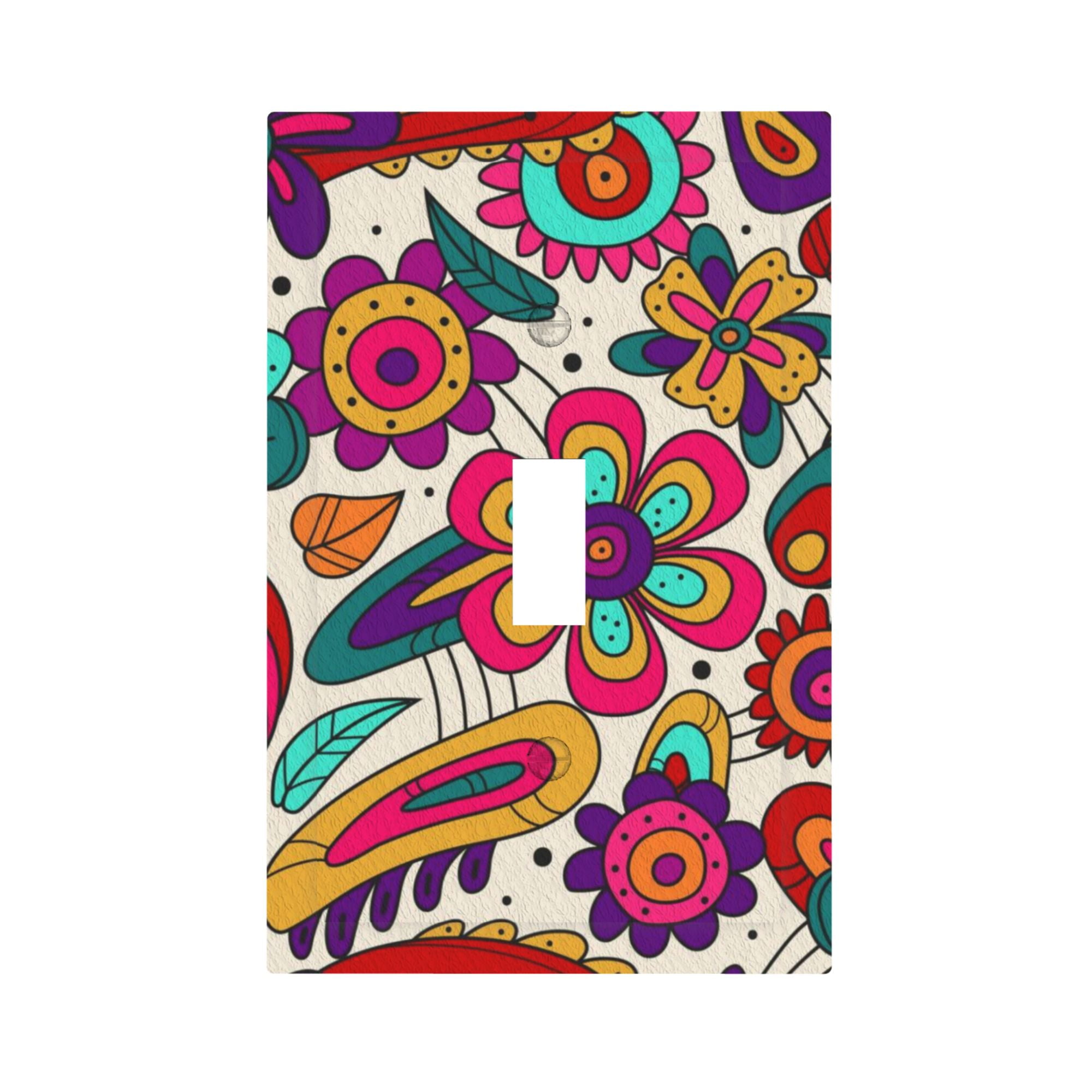 ZICANCN Outlet Covers Wall Plate, Spring Blooming Groovy Floral Light ...