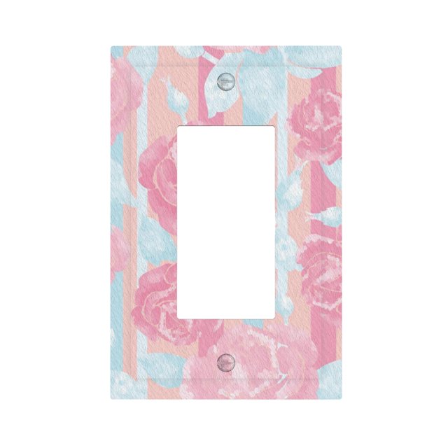 ZICANCN Outlet Covers Wall Plate, Watercolor Roses Flowers Buds Light ...