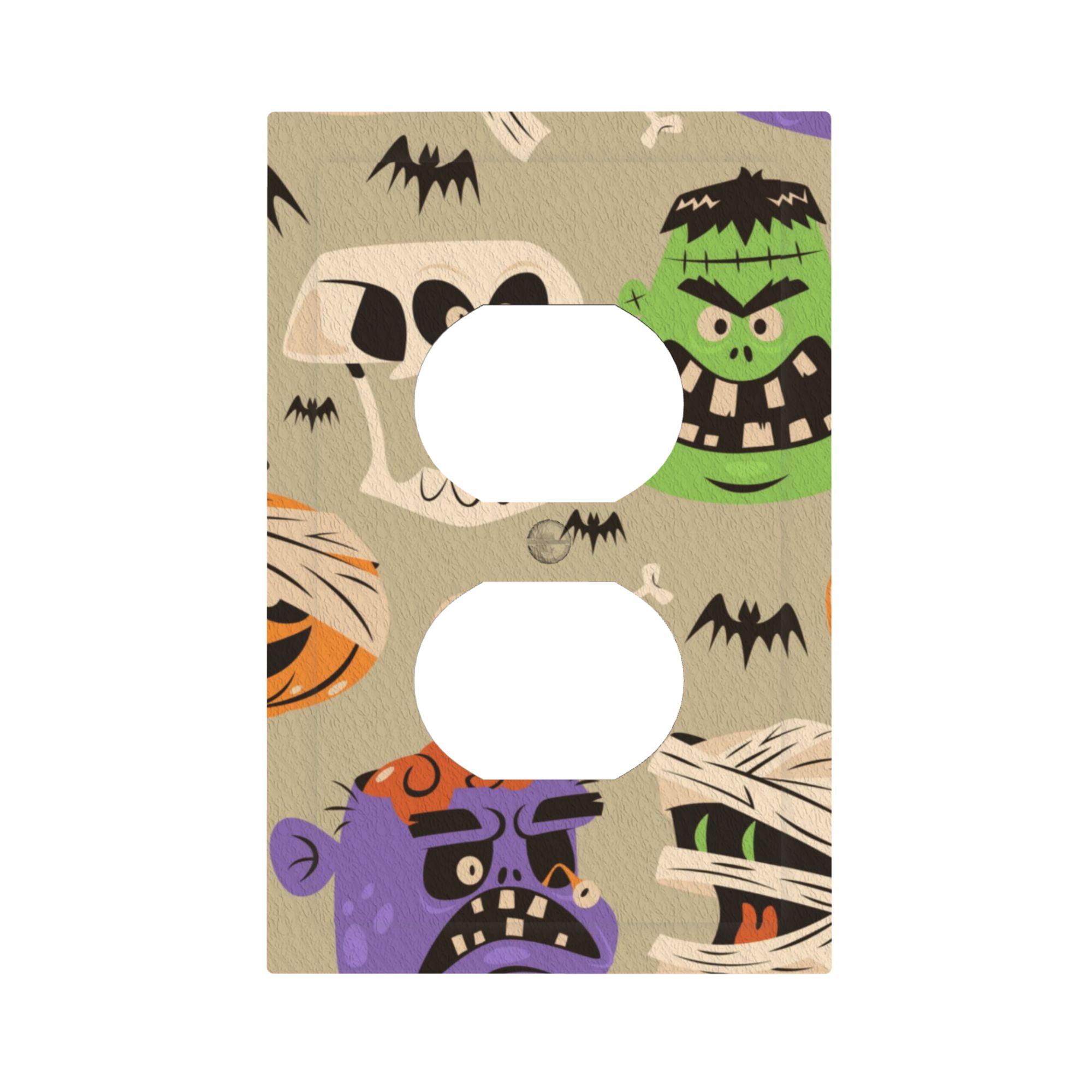ZICANCN Outlet Covers Wall Plate, Wounded Pumpkin Ghost Monster Light ...