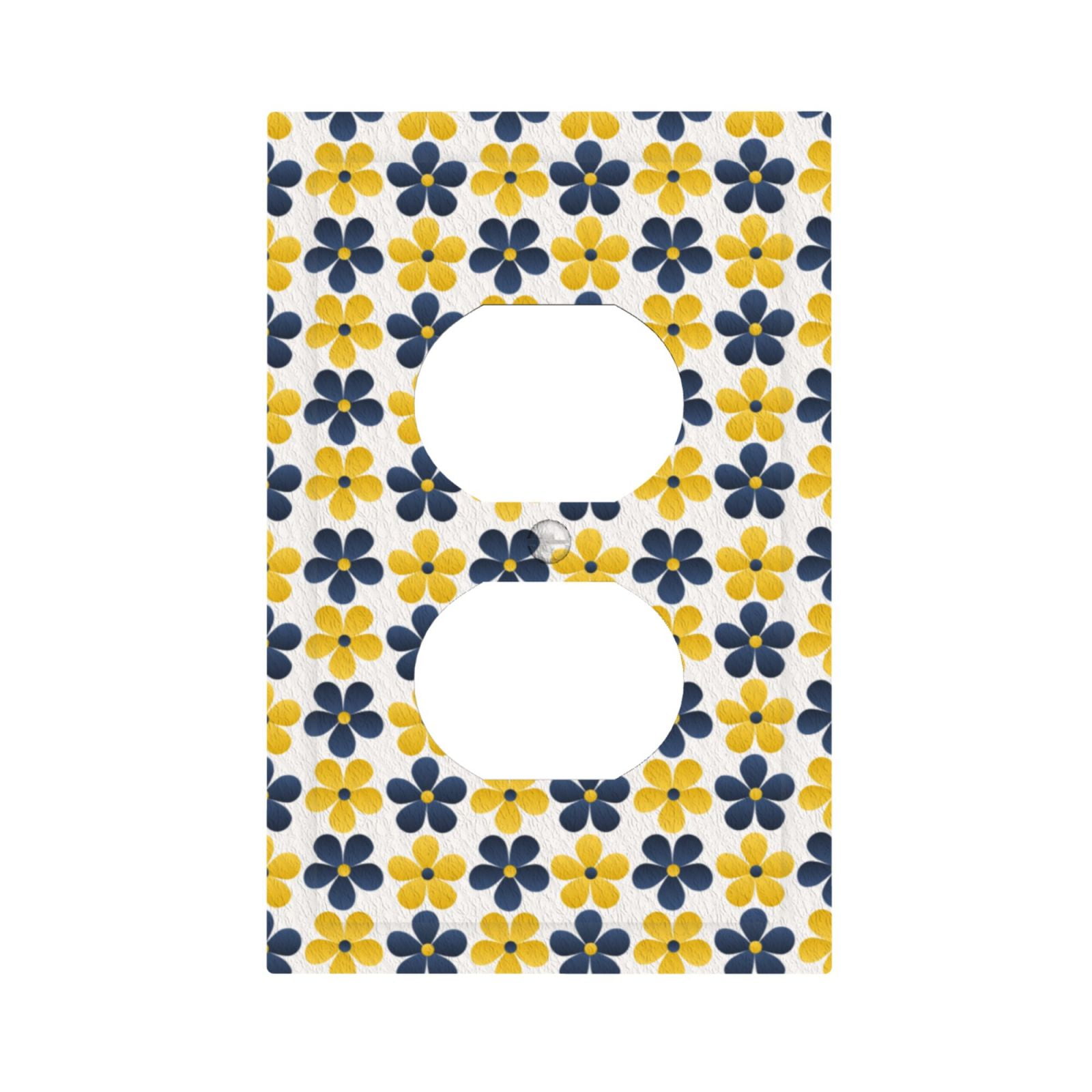 ZICANCN Outlet Covers Wall Plate, Yellow Floral Texture Background ...