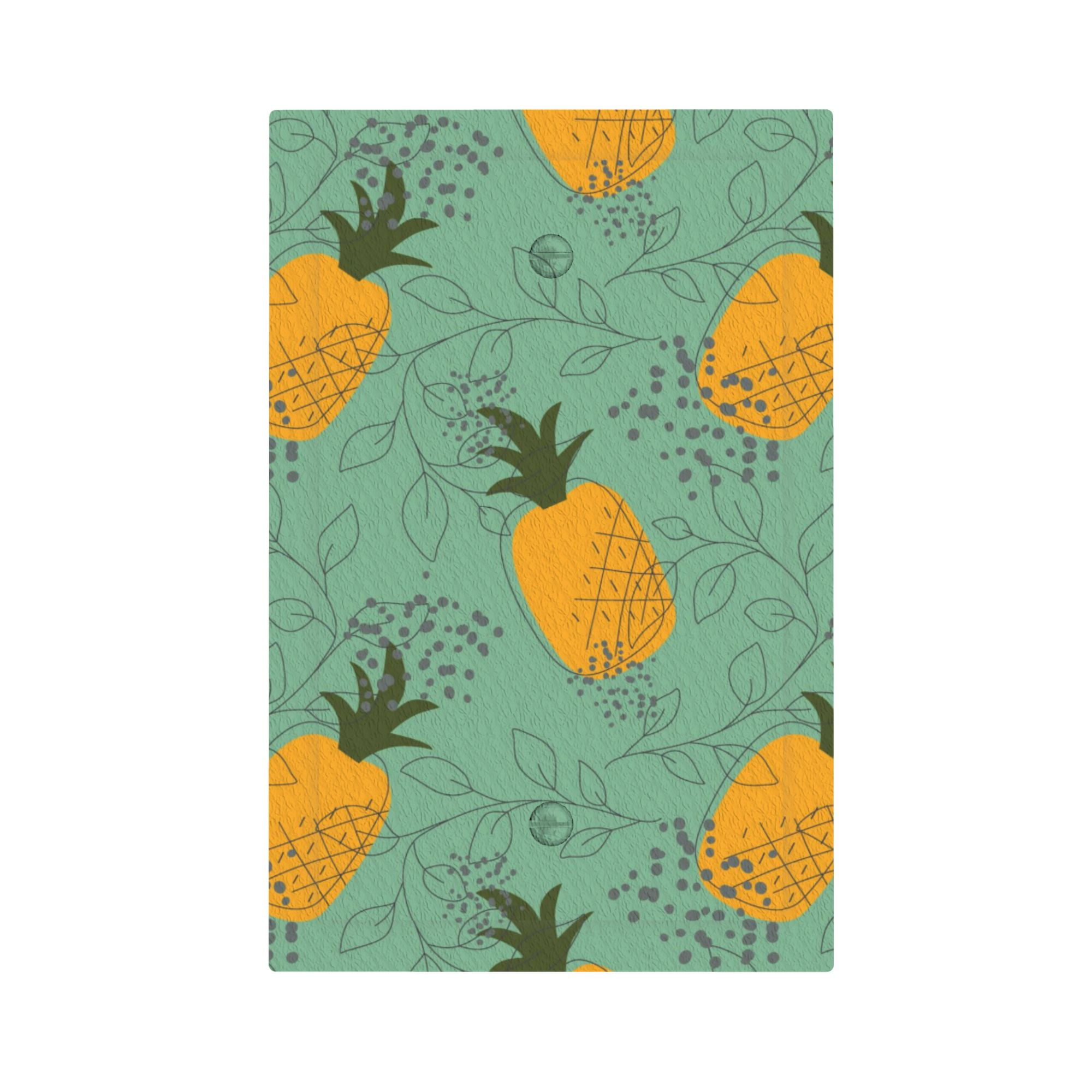 ZICANCN Outlet Covers Wall Plate, Yellow Pineapple Blue Background ...