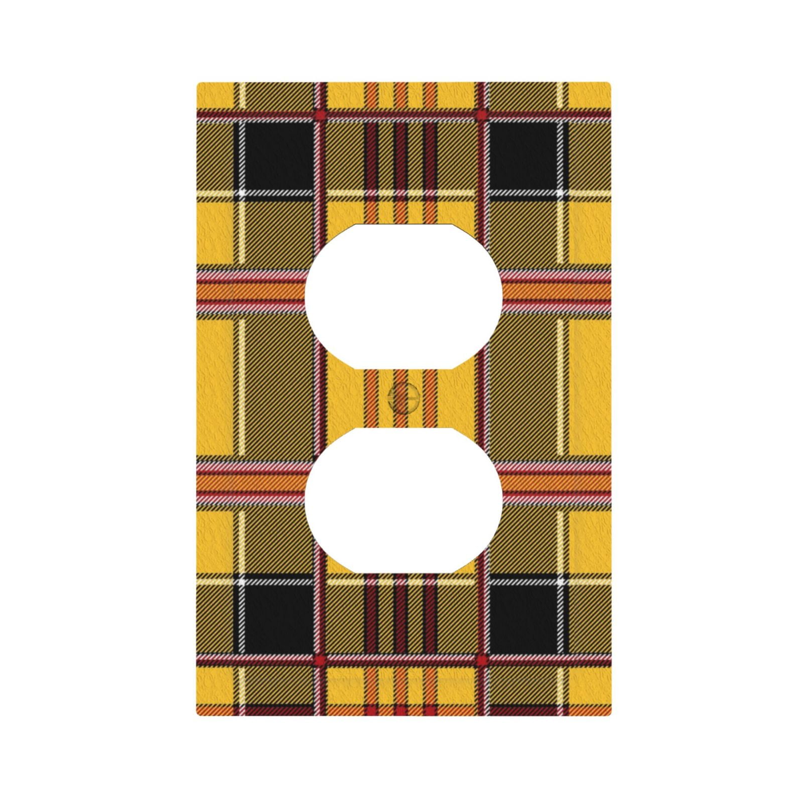 ZICANCN Outlet Covers Wall Plate, Yellow Plaid Scottish Light Switch ...
