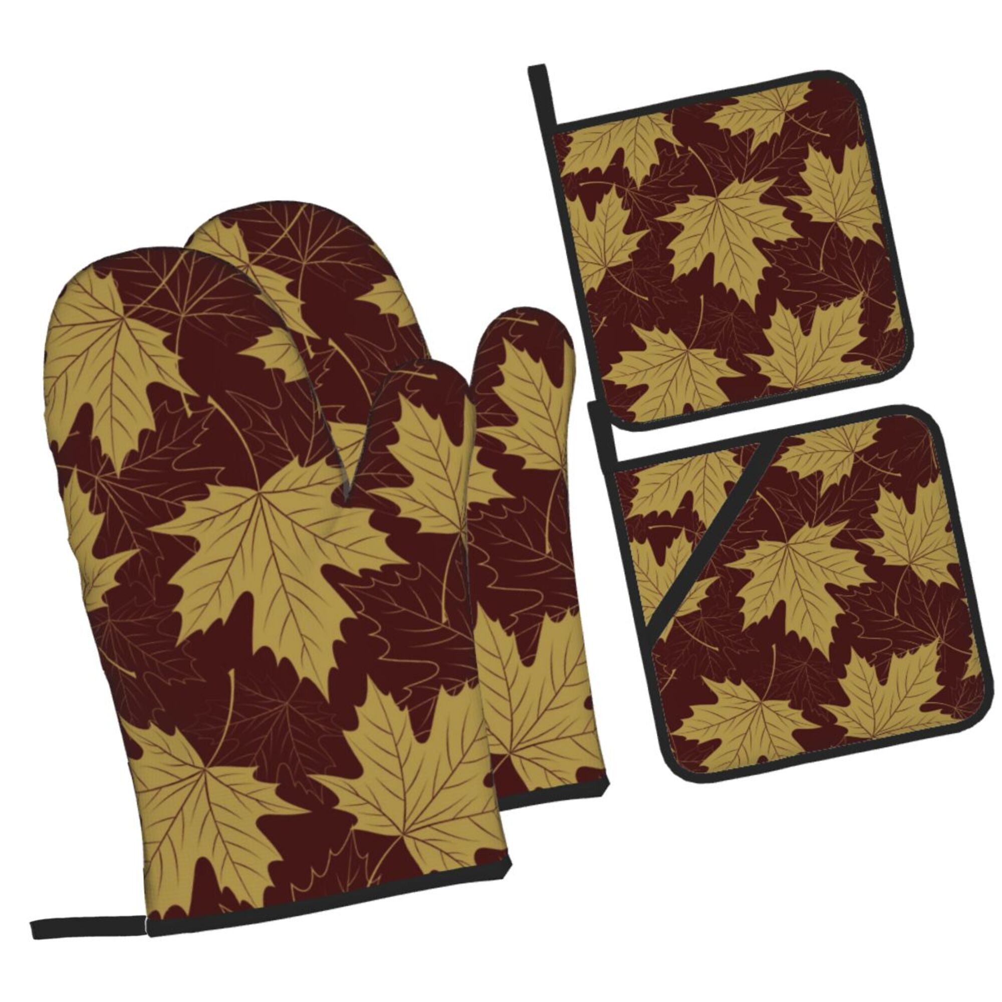 ZICANCN Oven Mitts and Pot Holders Sets, Fall Leaf Autumn Foliage ...